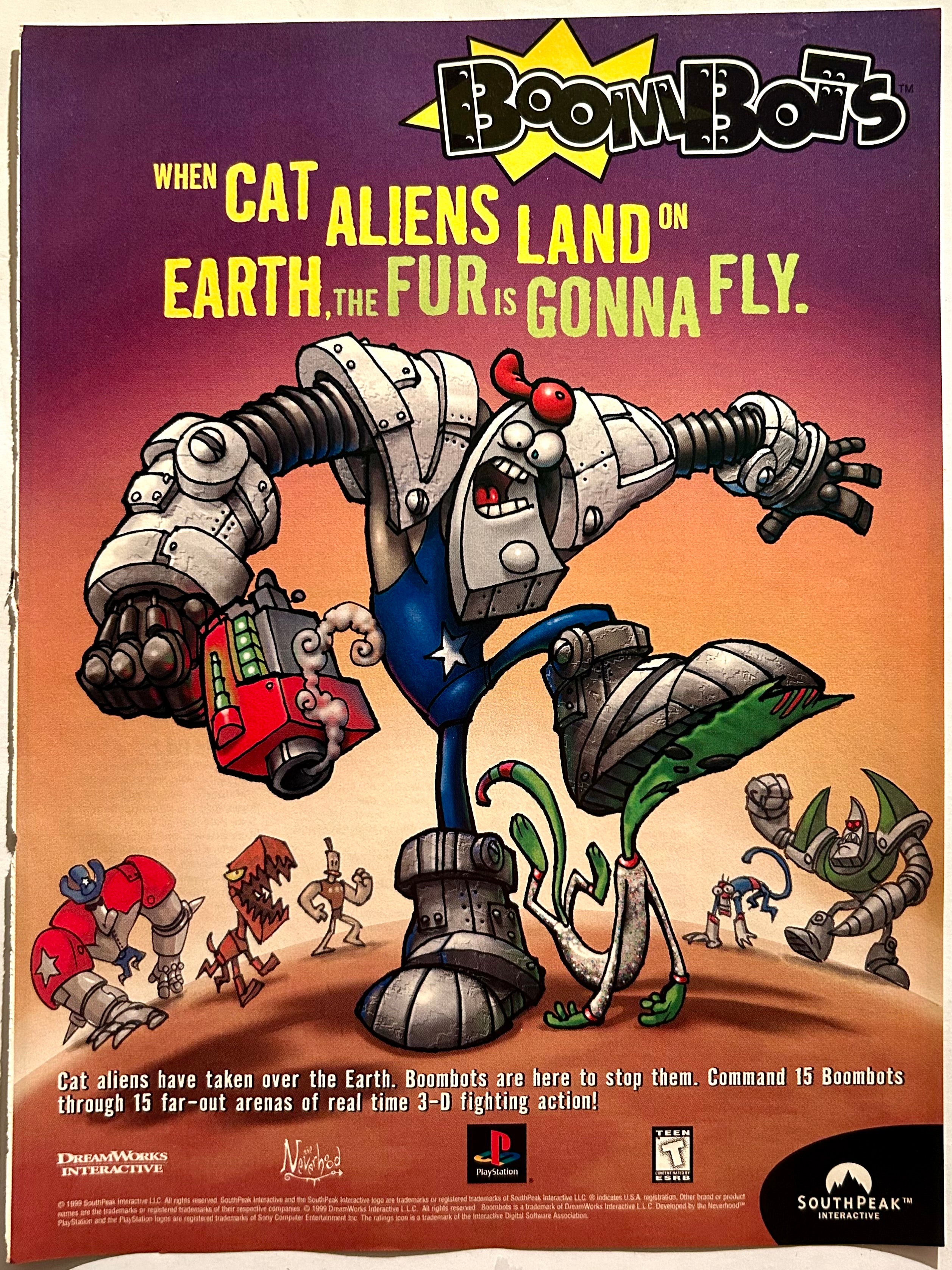 Boom Bots - PlayStation - Original Vintage Advertisement - Print Ads - – Cuchiwaii