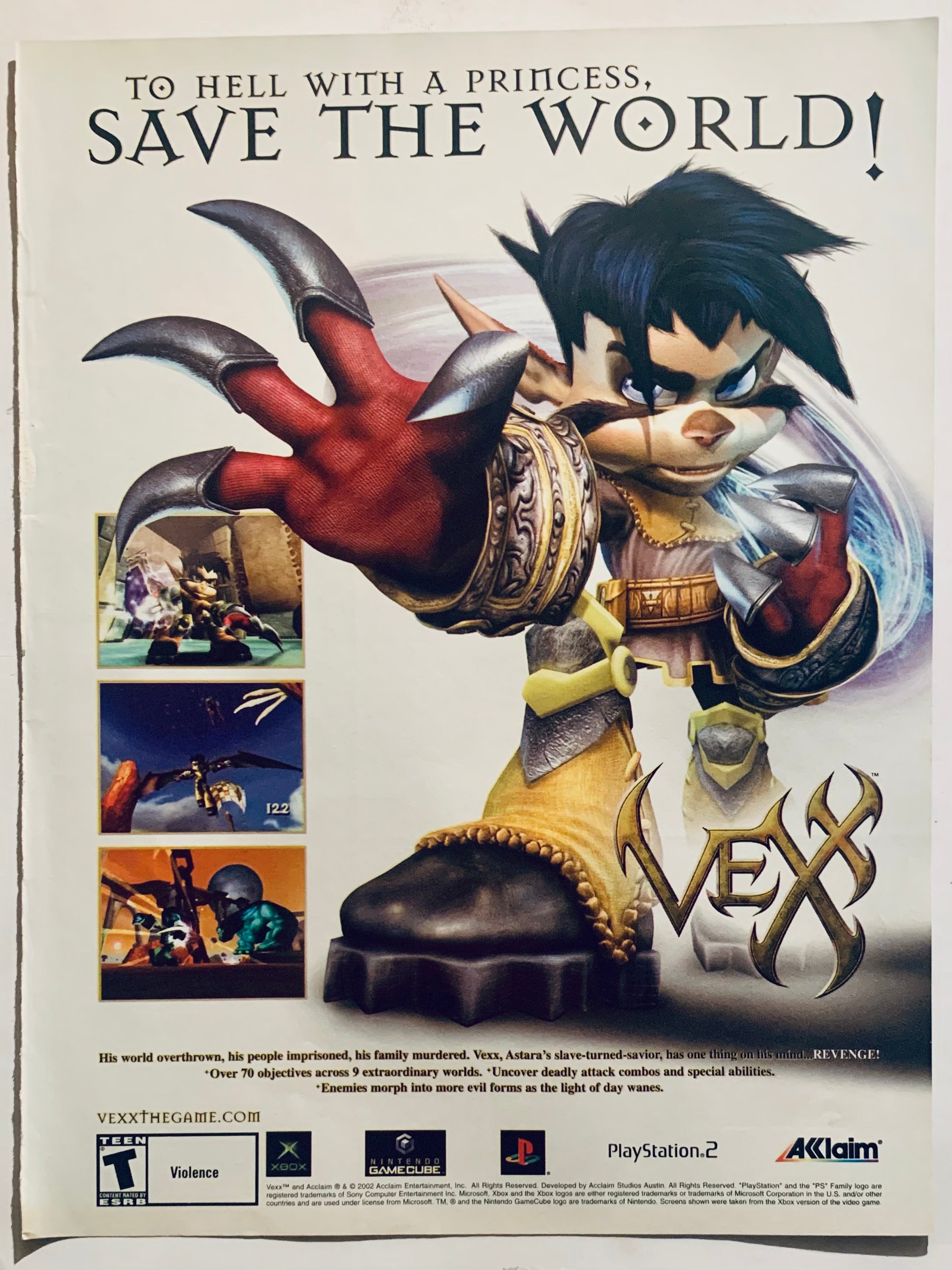 Vexx - PS2 NGC Xbox - Original Vintage Advertisement - Print Ads - Lam ...