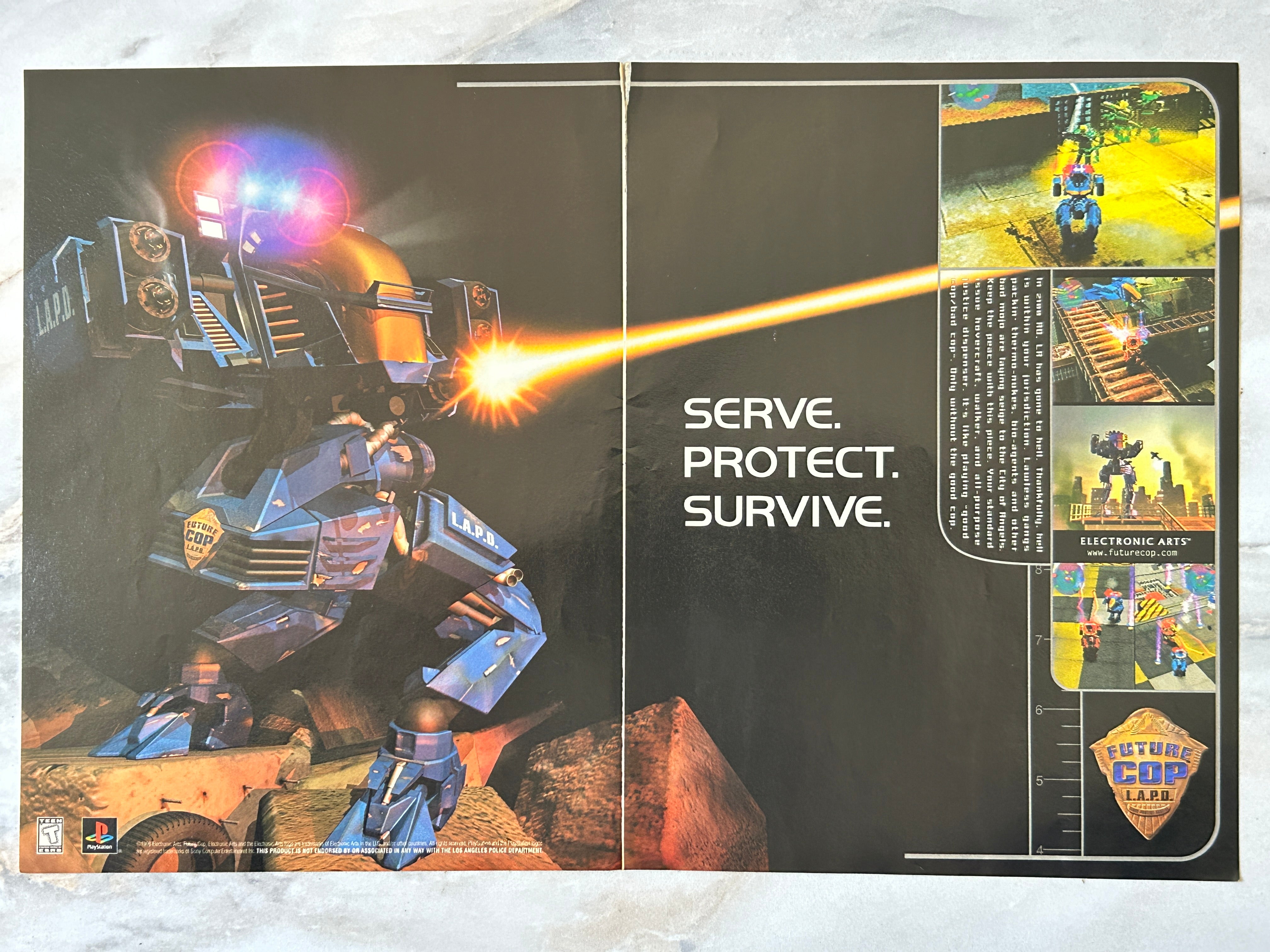 Future Cop: LAPD - PlayStation - Print Ads - A3 Poster – Cuchiwaii