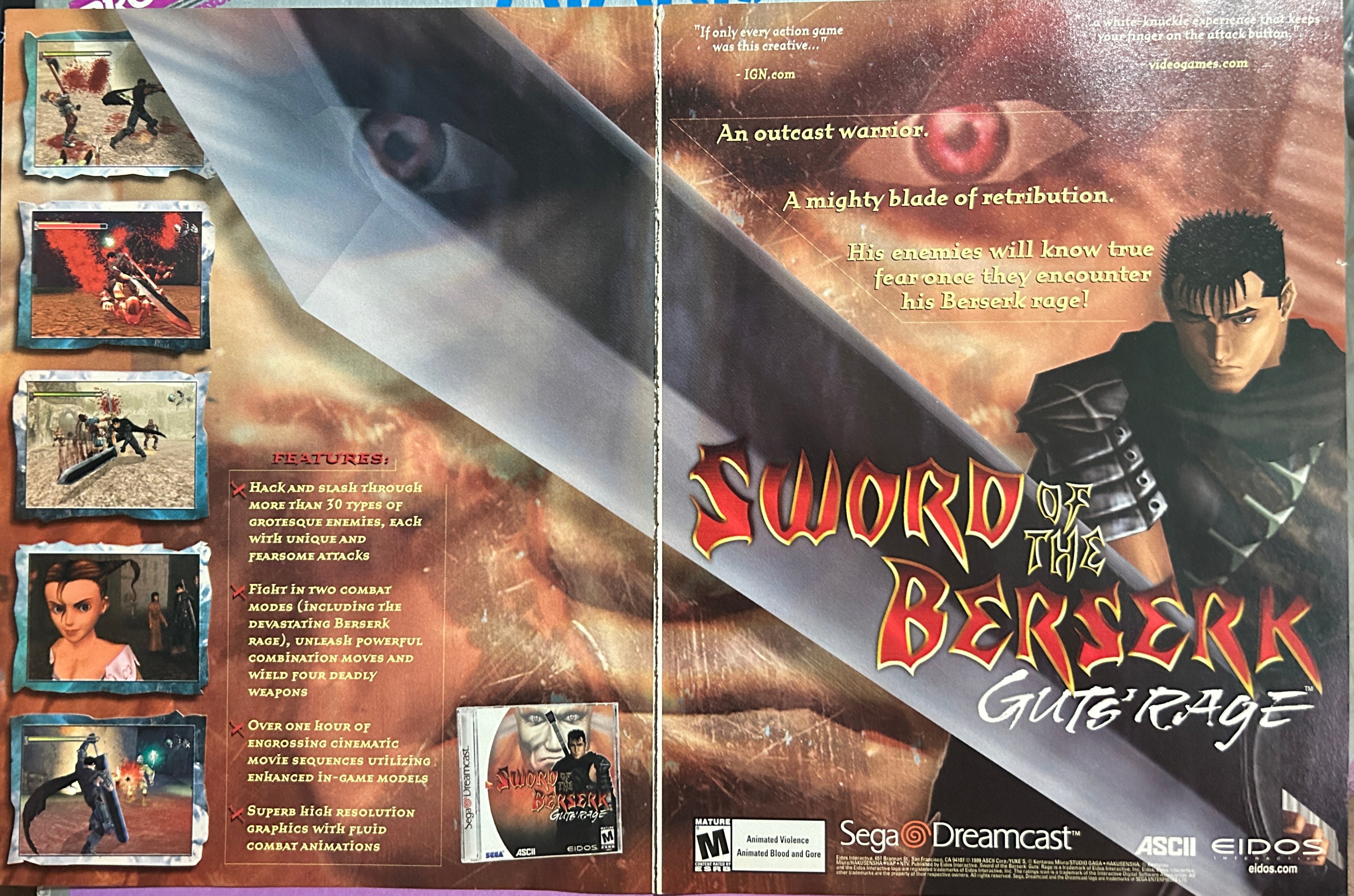 Sword of the Berserk: Guts' Rage - Dreamcast - Print Ads - A3 Poster ...
