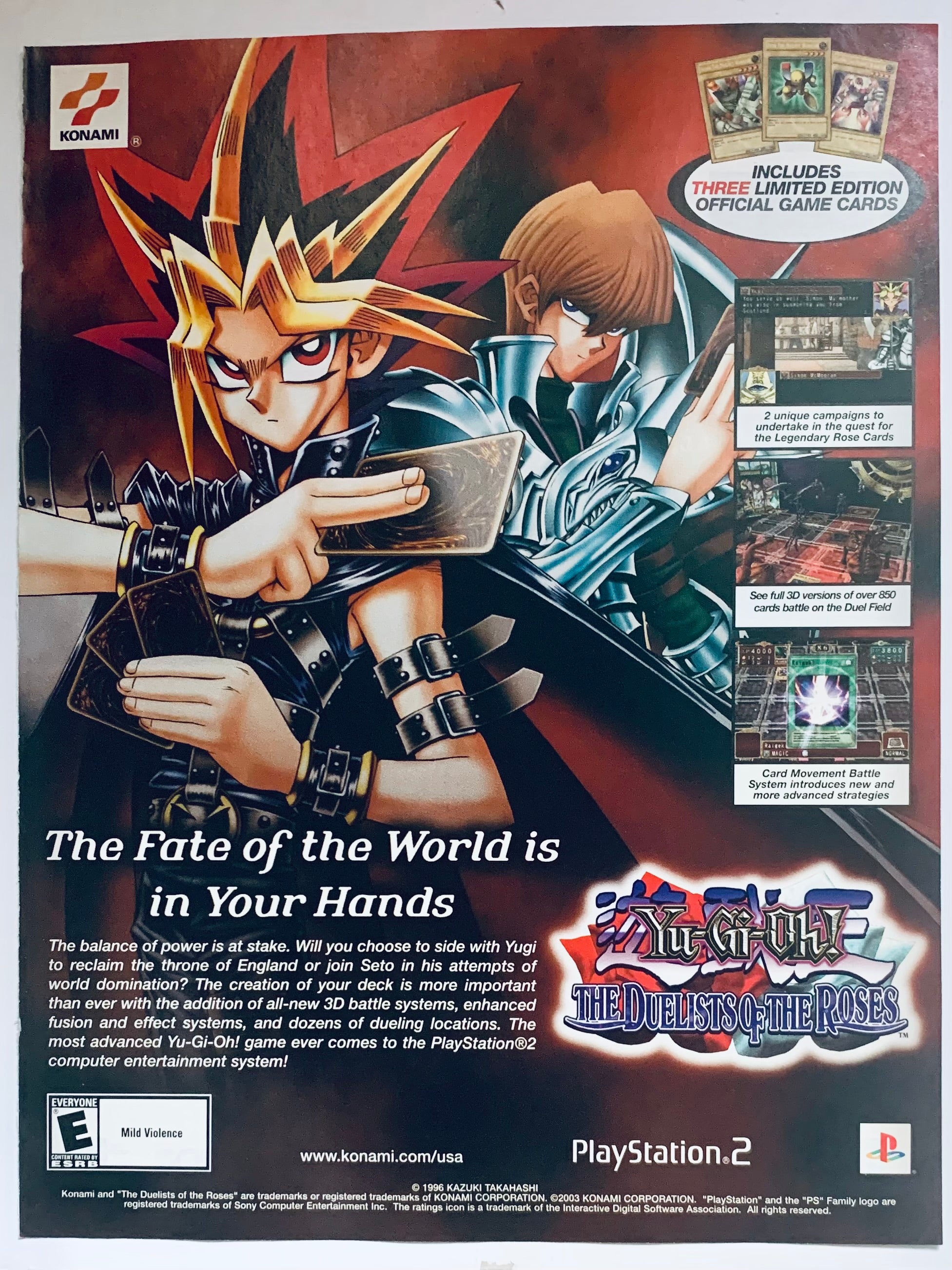 Yu-gi-oh! The Duelists of the Roses - PS2 - Original Vintage Advertise ...