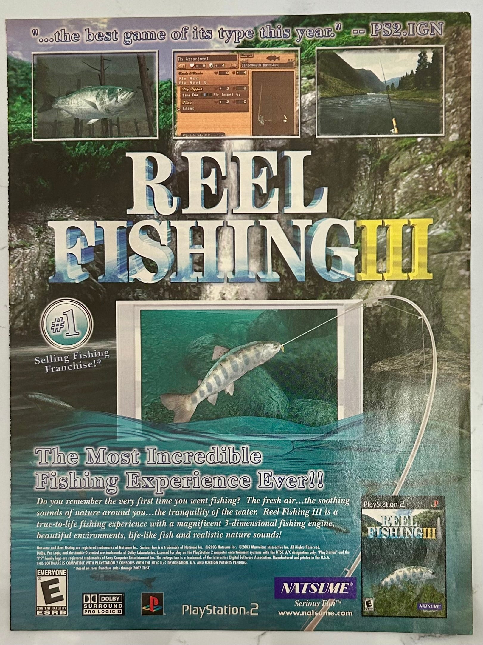 Reel Fishing III - PS2 - Original Vintage Advertisement - Print Ads ...