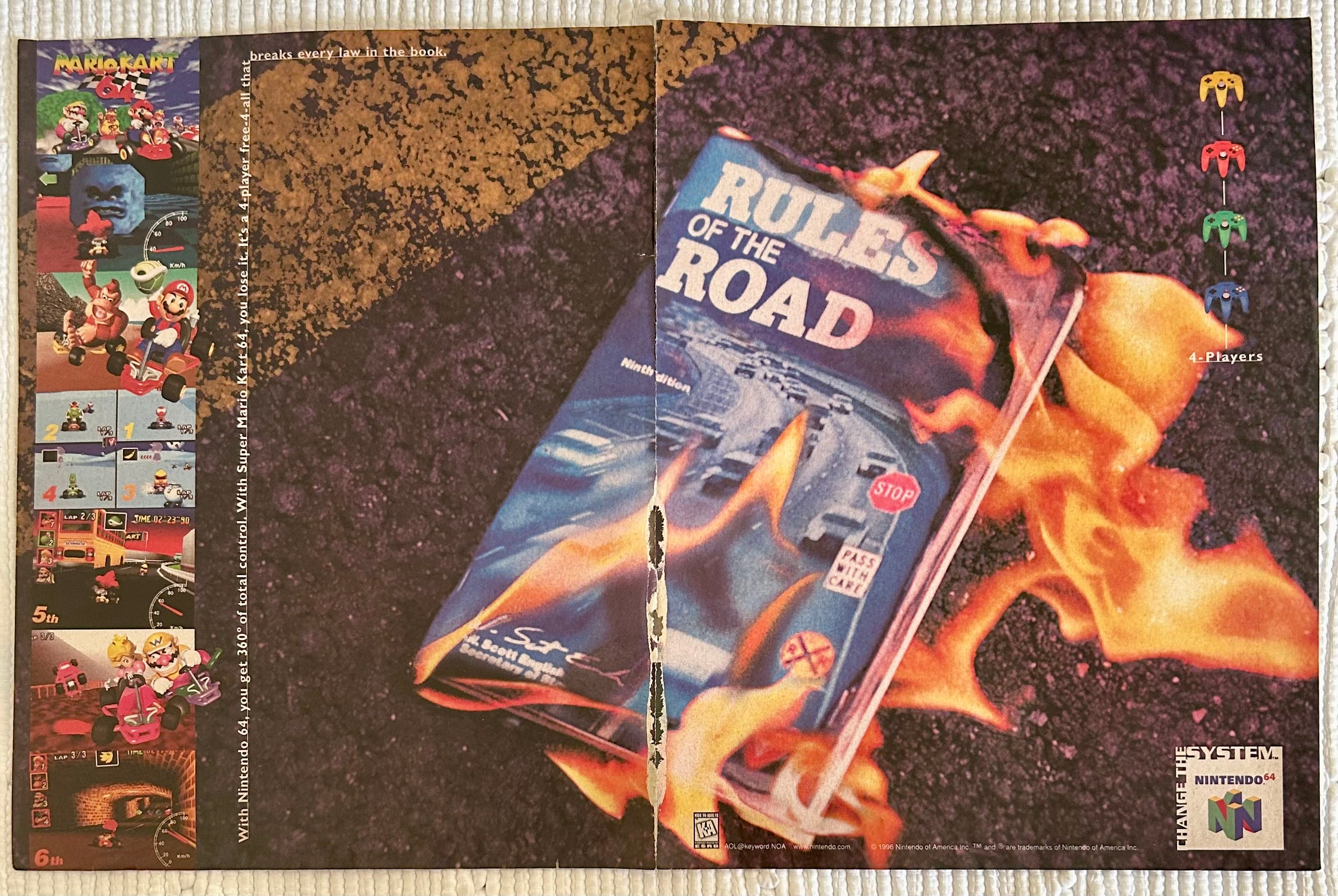 Mario Kart 64 - N64 - Print Ads - A3 Poster – Cuchiwaii