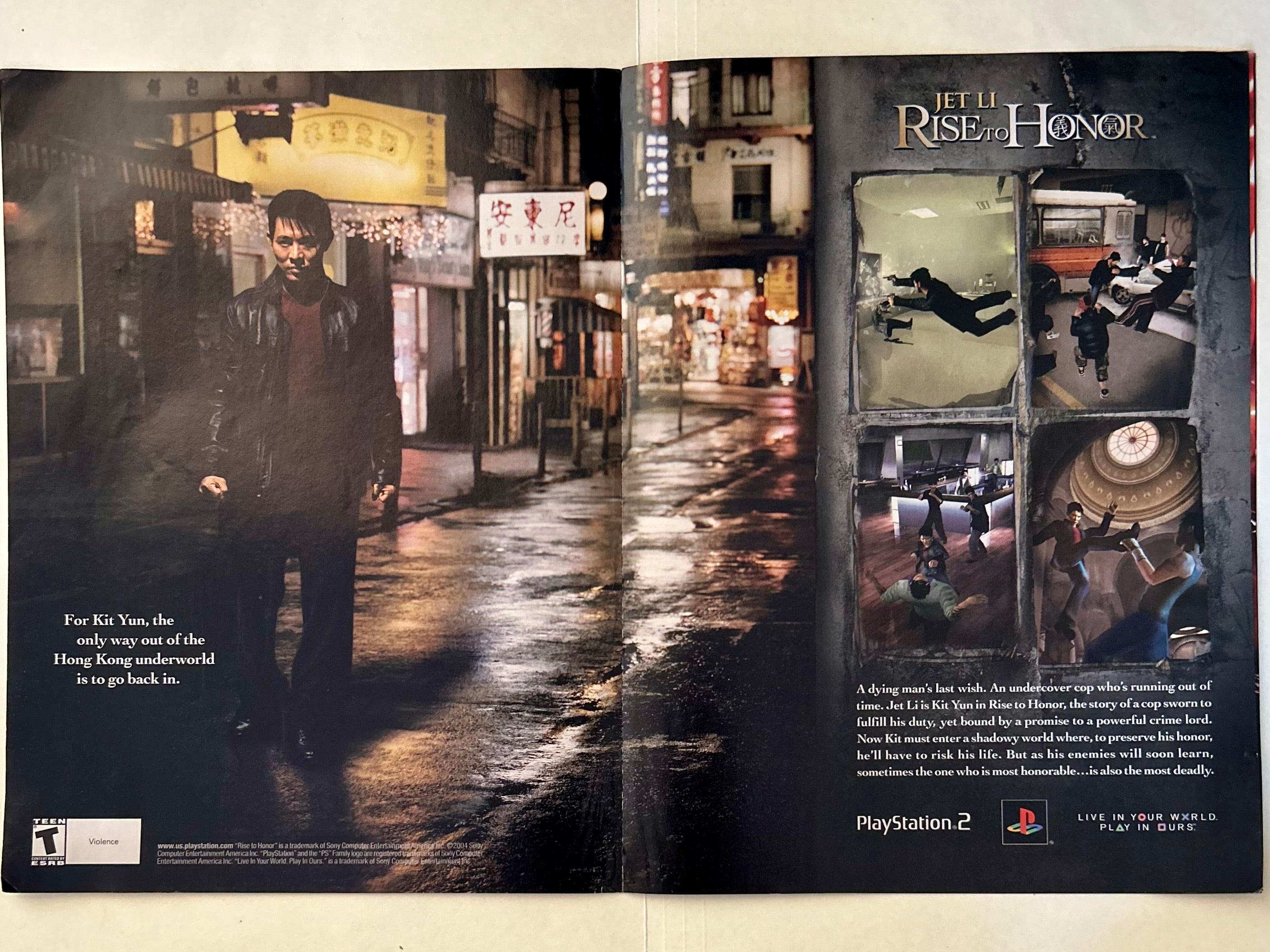 Jet Li: Rise to Honor - PS2 - Original Vintage Advertisement - Print A ...