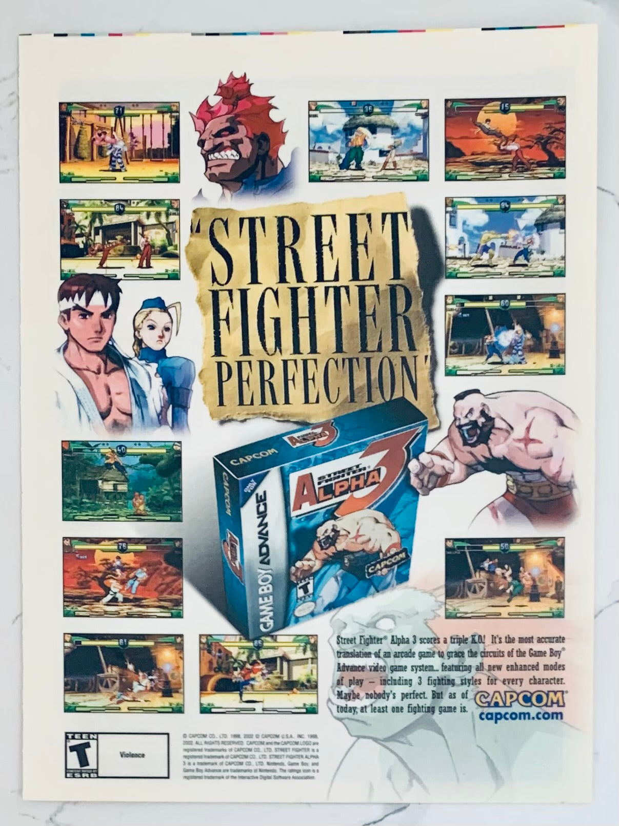 Street Fighter Alpha 3 - GameBoy Advance - Original Vintage Advertisem ...
