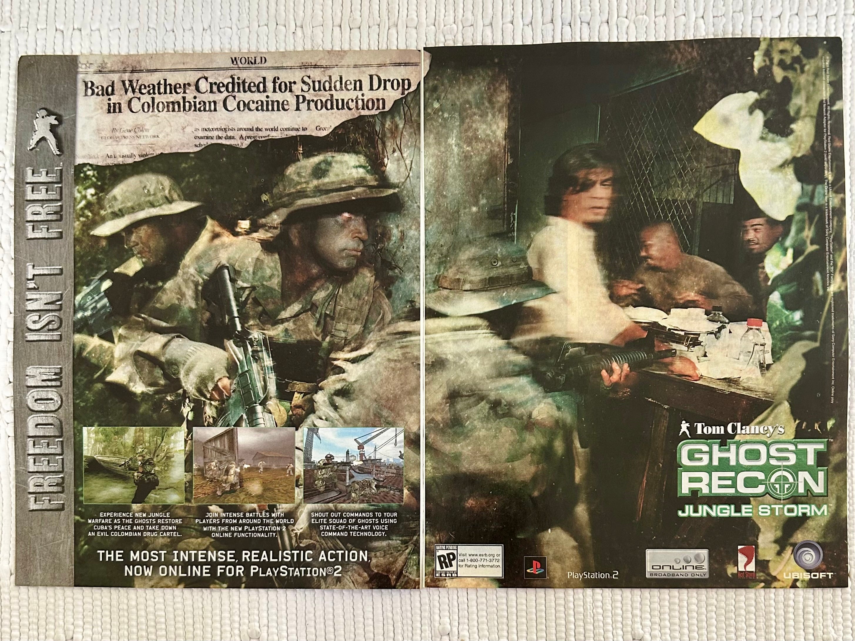 Tom Clancy's Ghost Recon: Jungle Storm - PS2 - Original Vintage Advert ...