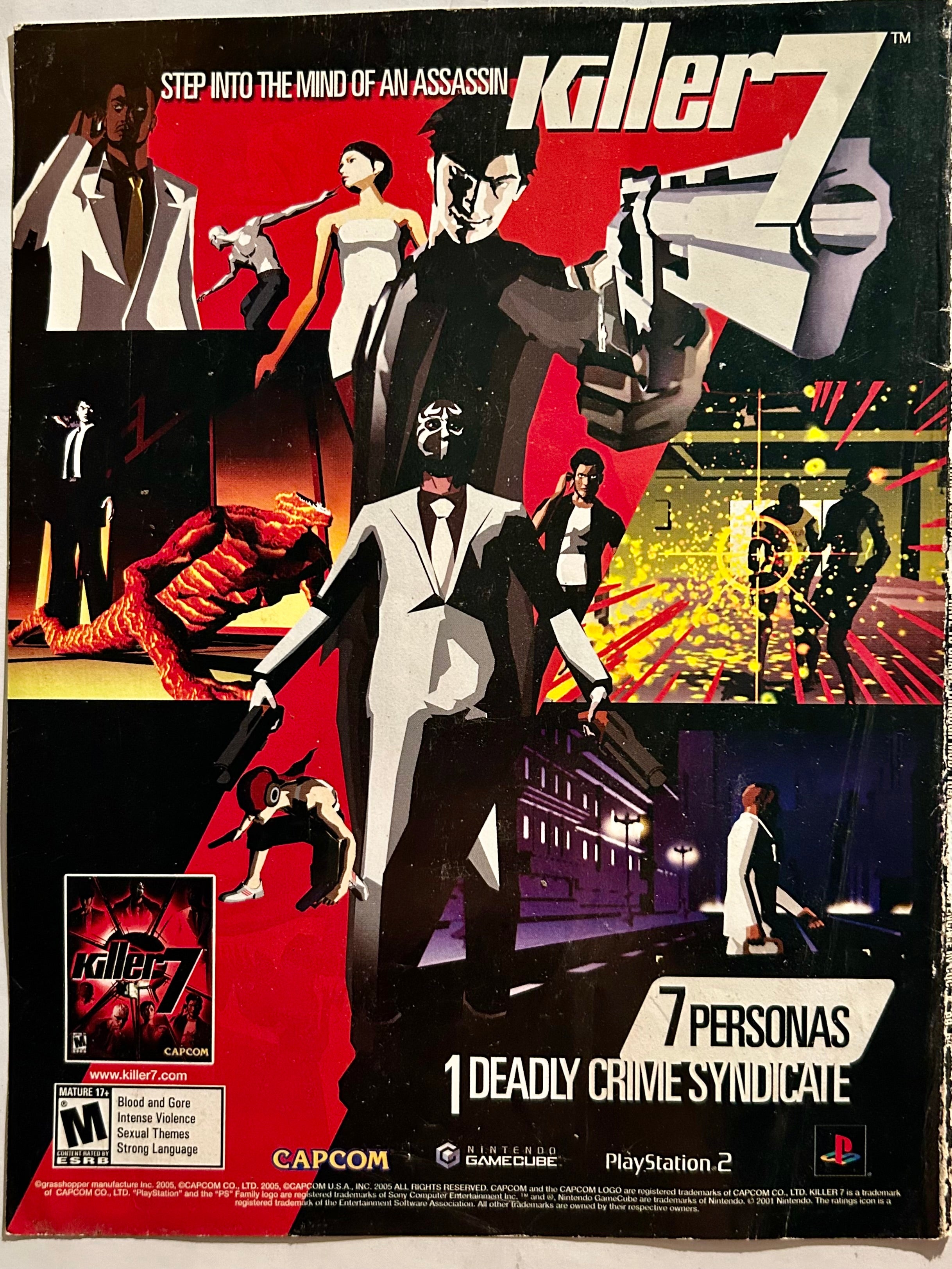 Killer 7 - PS2 NGC - Original Vintage Advertisement - Print Ads - Lami ...