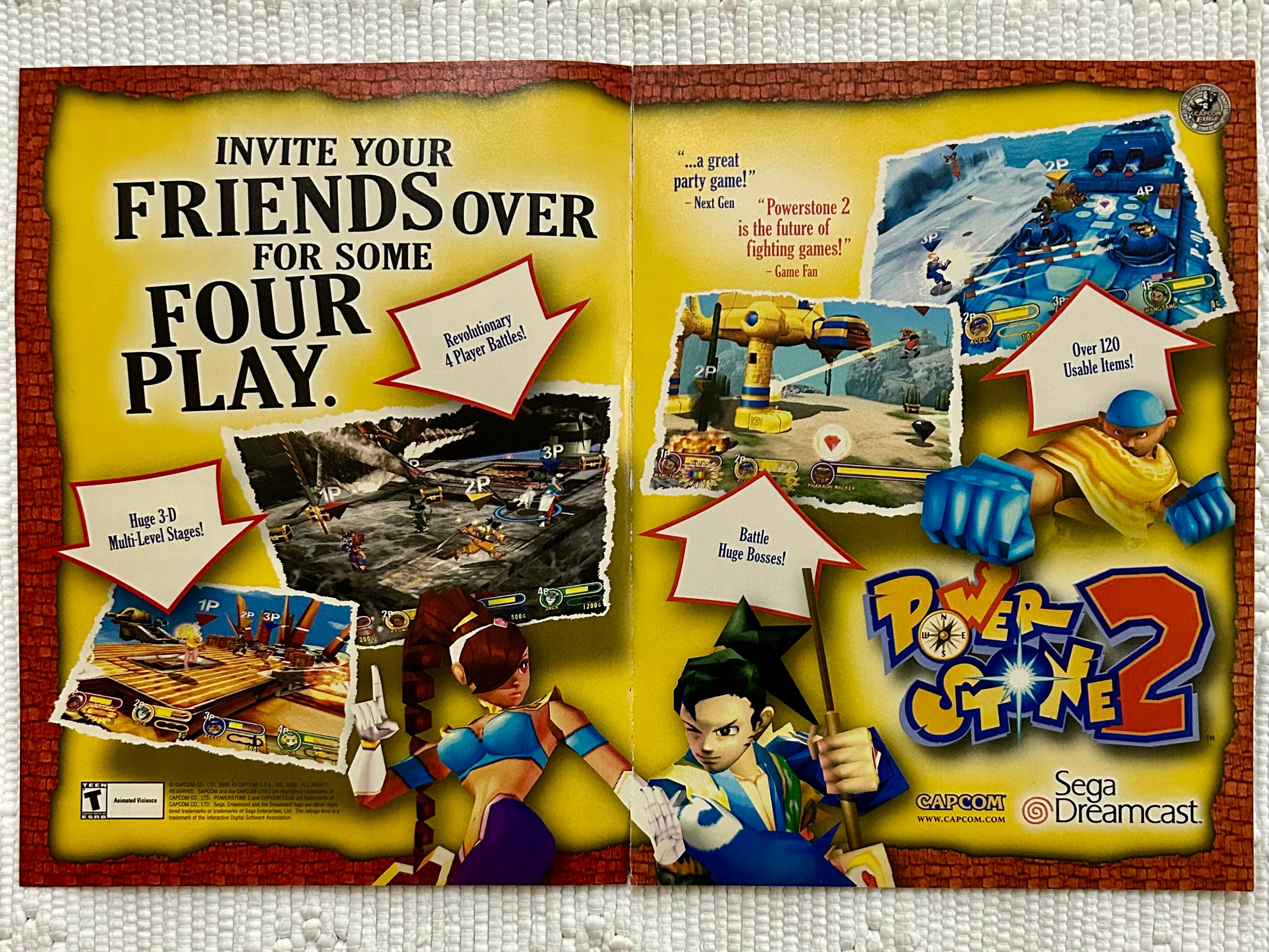 Power Stone 2 - Dreamcast - Original Vintage Advertisement - Print Ads ...