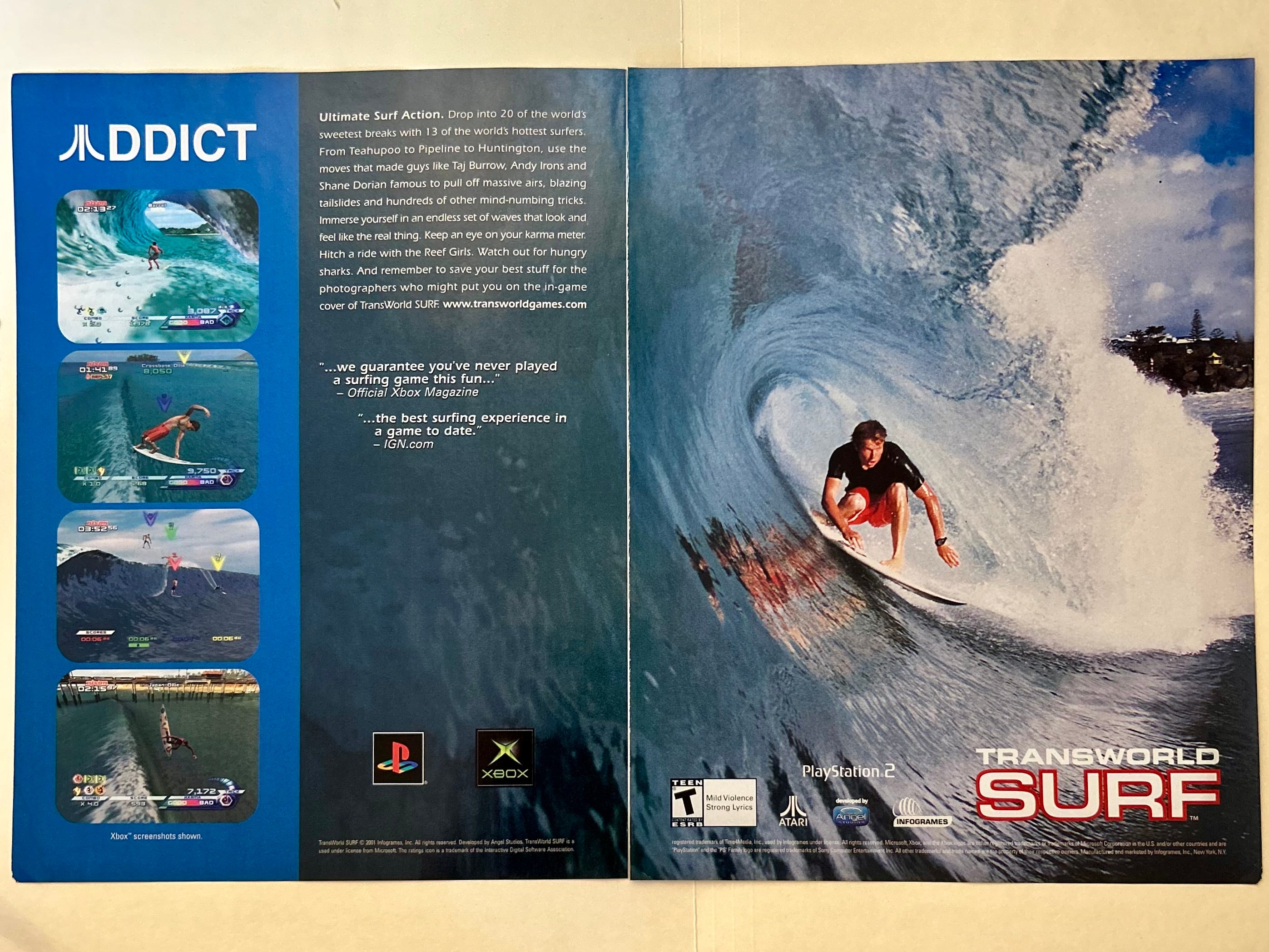 Transworld Surf - PS2 Xbox - Original Vintage Advertisement - Print Ad ...
