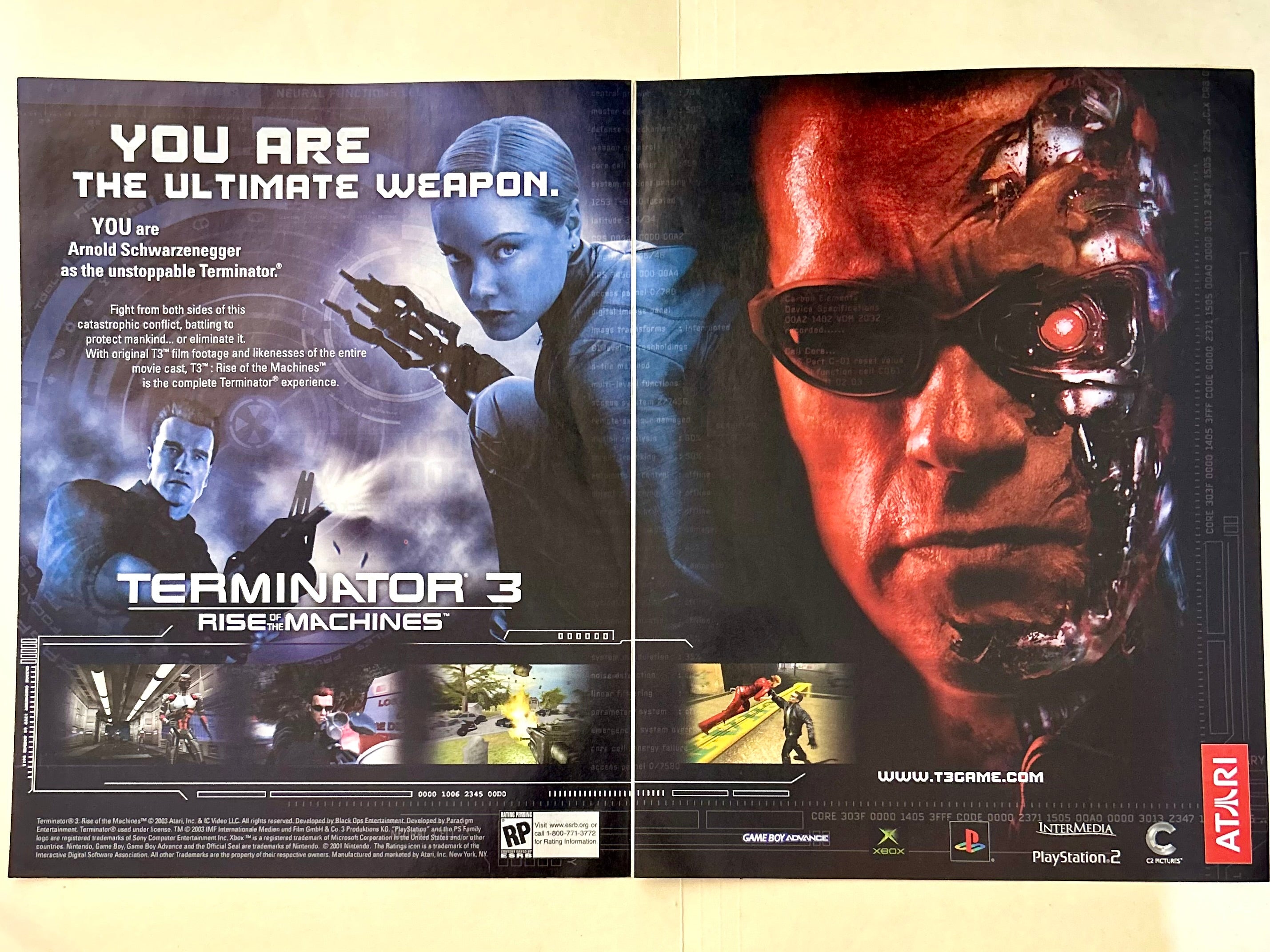 Terminator 3: Rise of the Machines - PS2 Xbox GBA - Original Vintage A ...