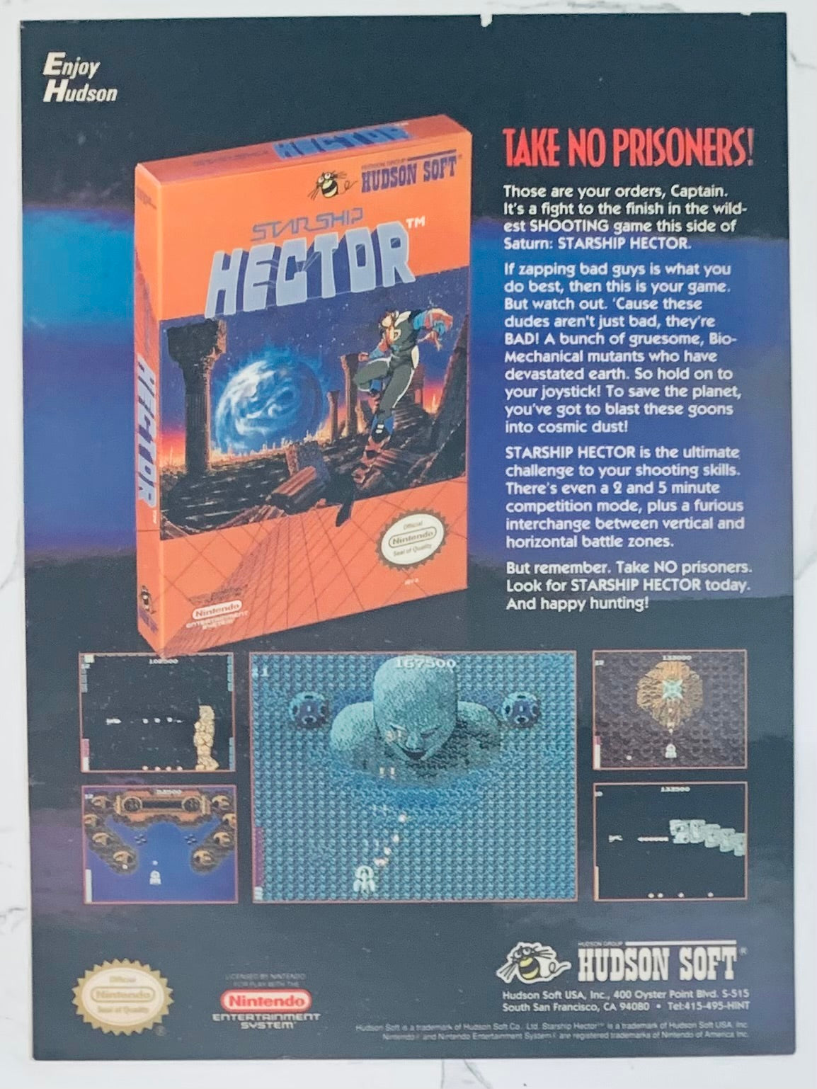 Starship Hector - NES - Original Vintage Advertisement - Print Ads - L ...