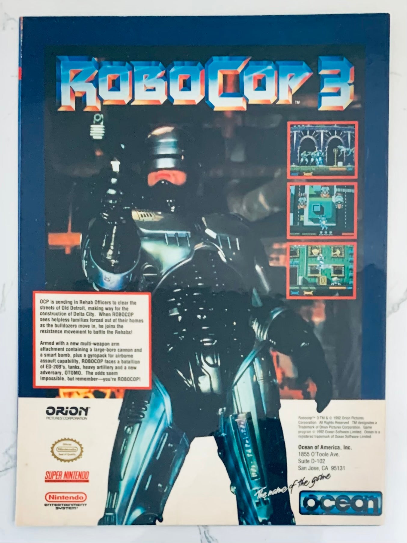 Robocop 3 - NES - Original Vintage Advertisement - Print Ads - Laminat ...