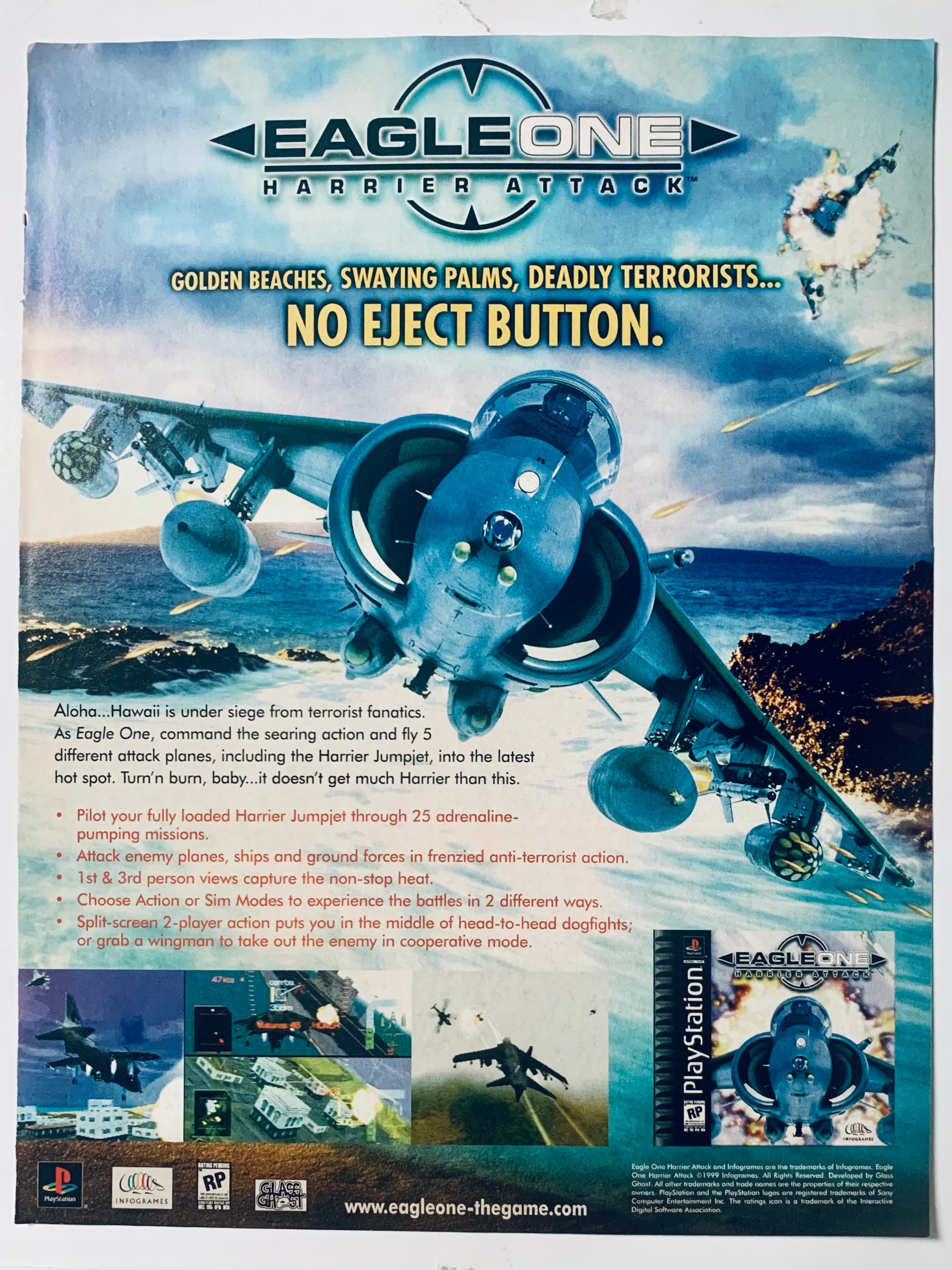 Eagle One: Harrier Attack - PlayStation - Original Vintage Advertiseme ...