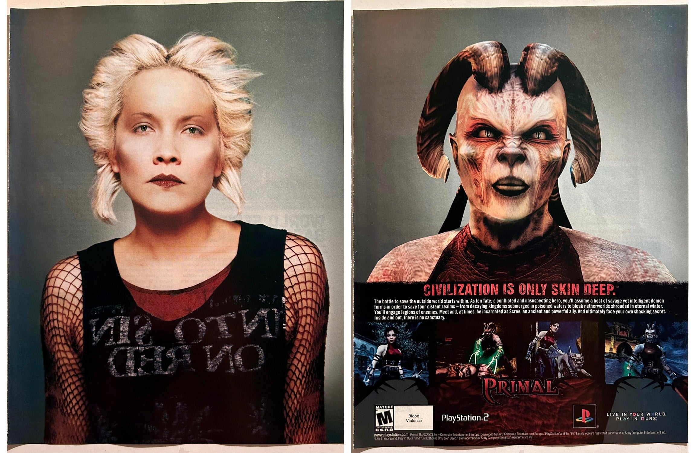 Primal - PS2 - Original Vintage Advertisement - Print Ads - Laminated ...