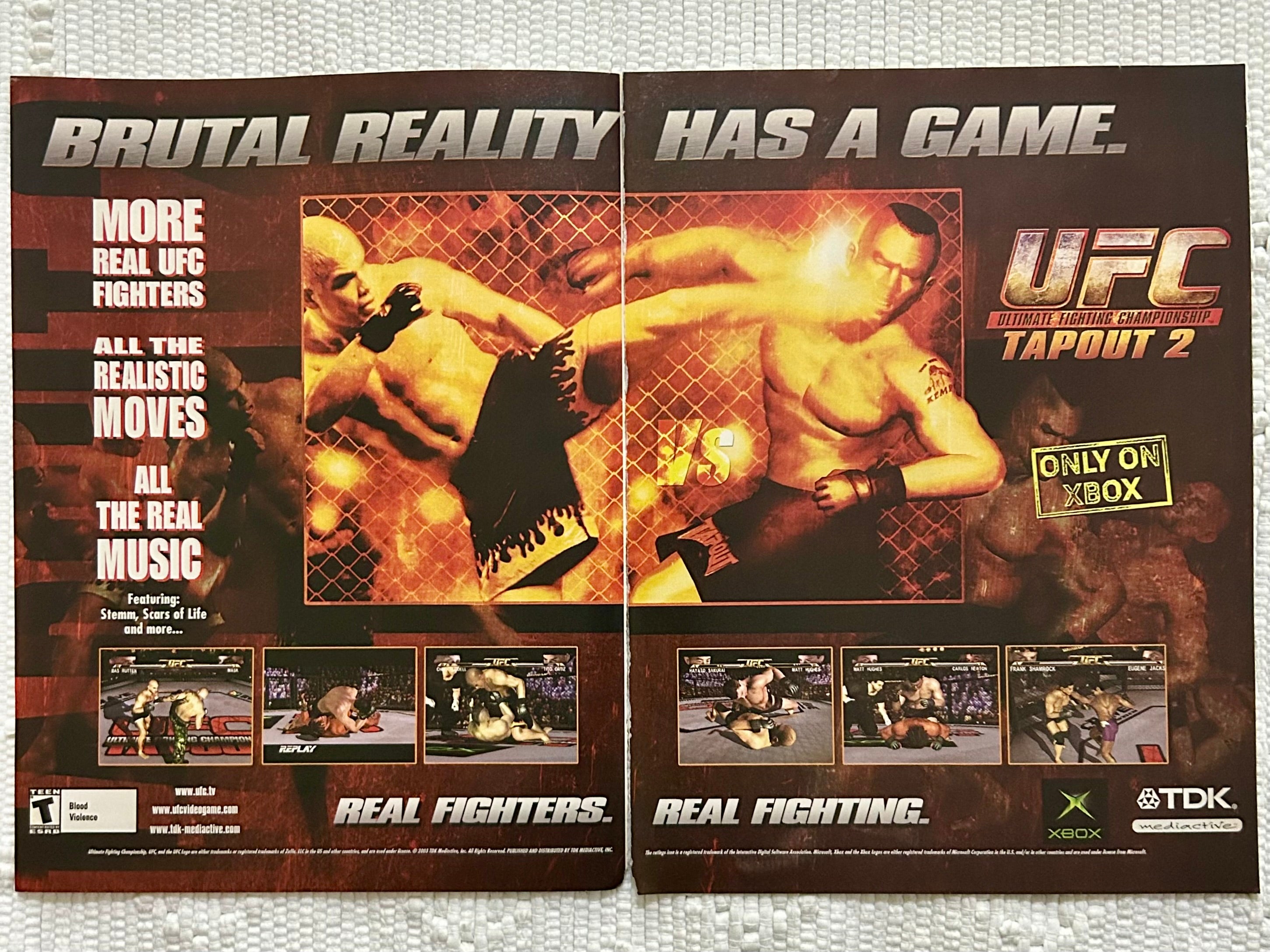 UFC: Ultimate Fighting Championship Tapout - Xbox - Original Vintage A ...