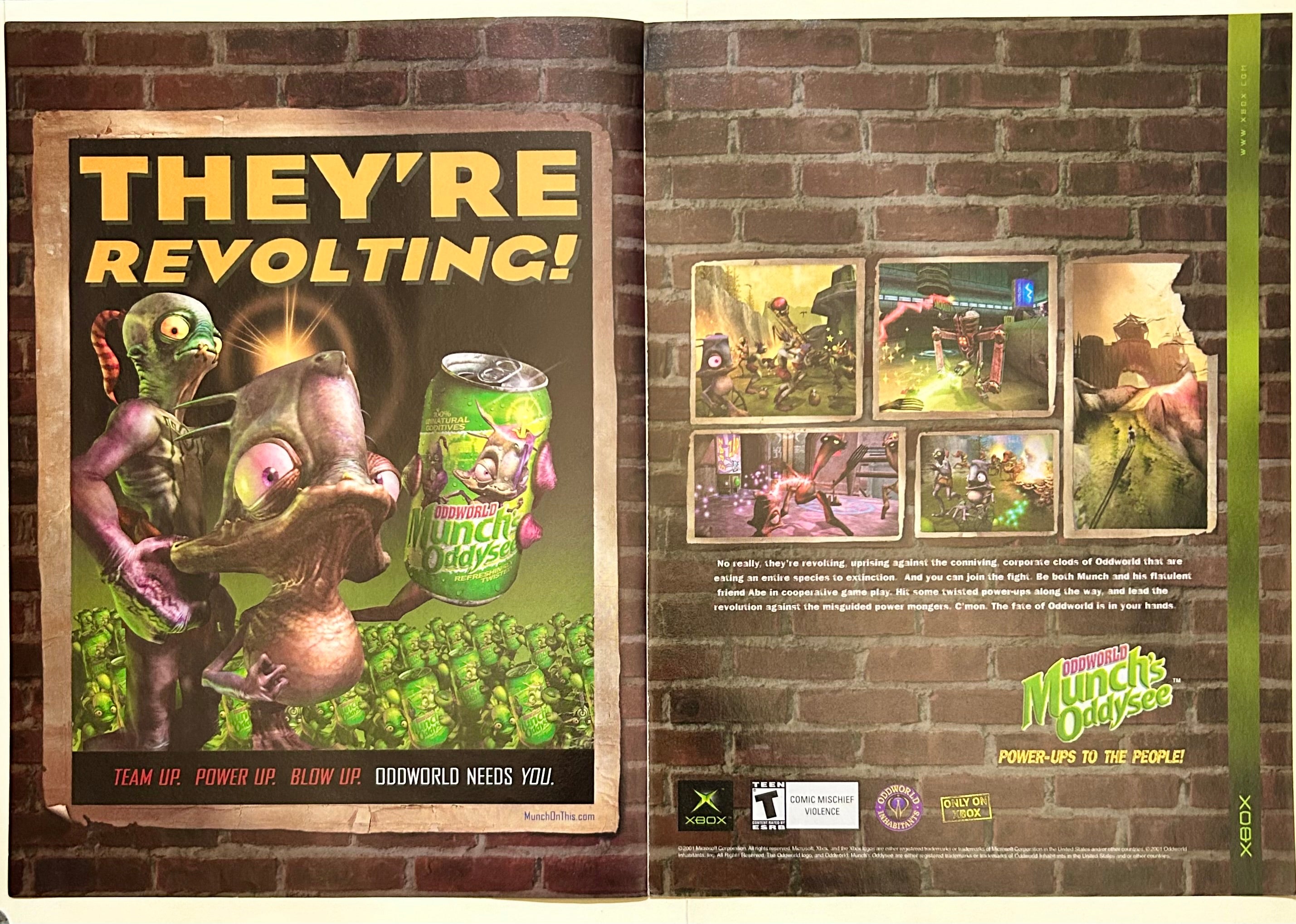 Oddworld Munch’s Oddysee - Xbox - Original Vintage Advertisement - Pri ...
