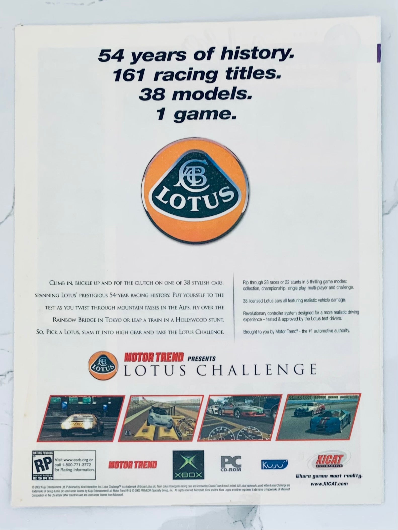 Lotus Challenge - Xbox - Original Vintage Advertisement - Print Ads ...