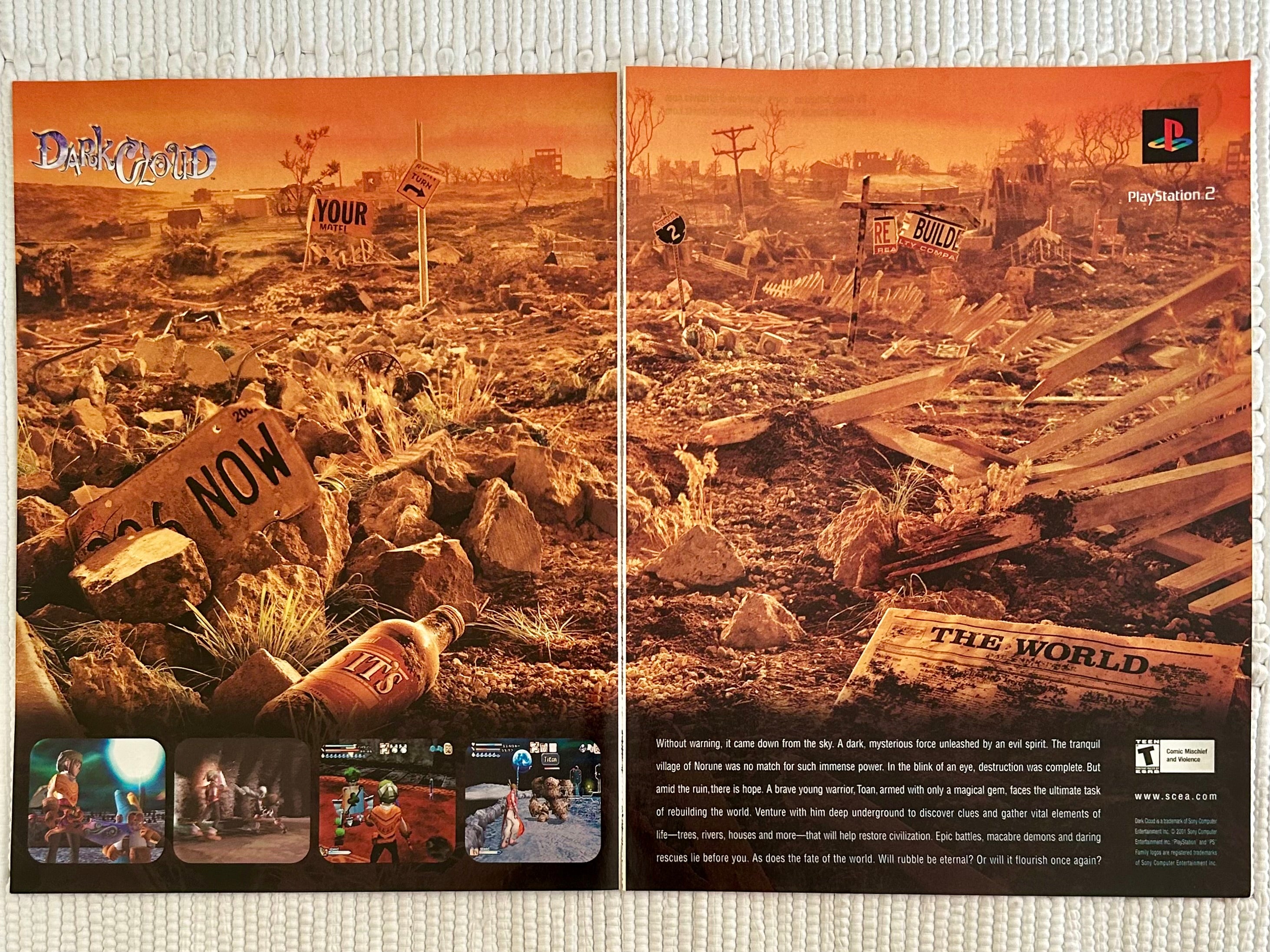 Dark Cloud - PS2 - Original Vintage Advertisement - Print Ads - Lamina ...