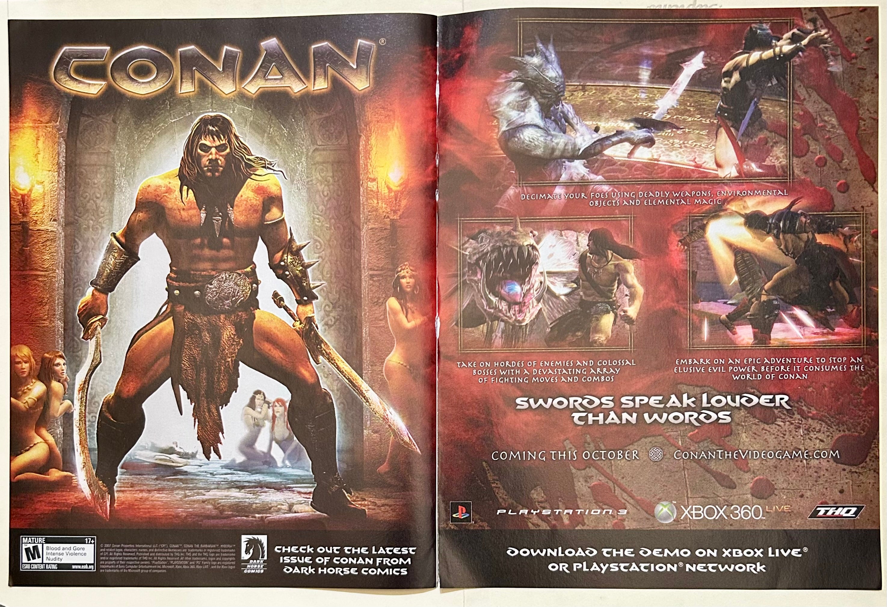 Conan - PS3 Xbox 360 PC - Original Vintage Advertisement - Print Ads ...