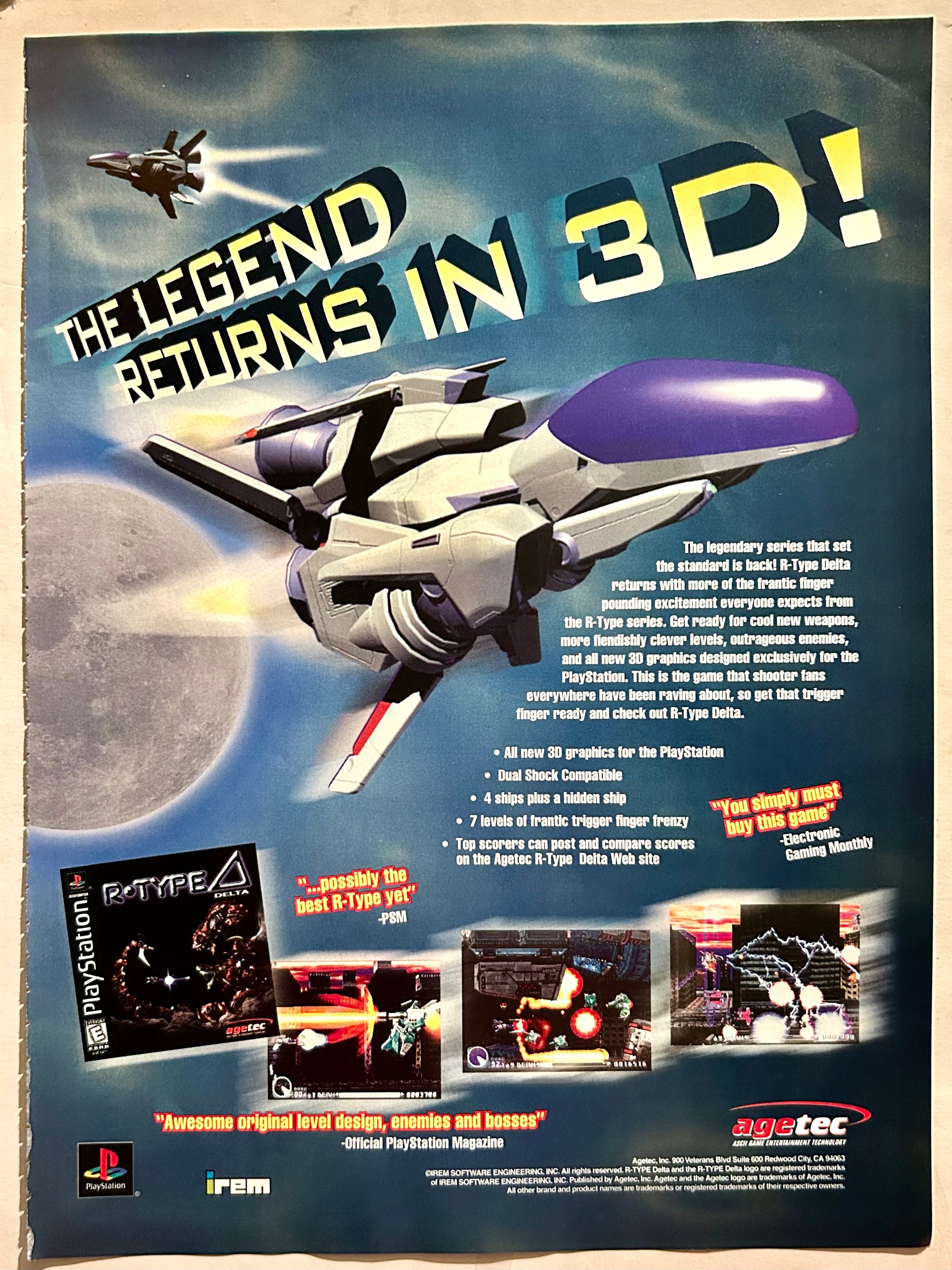 R-Type Delta - PlayStation - Original Vintage Advertisement - Print Ad ...