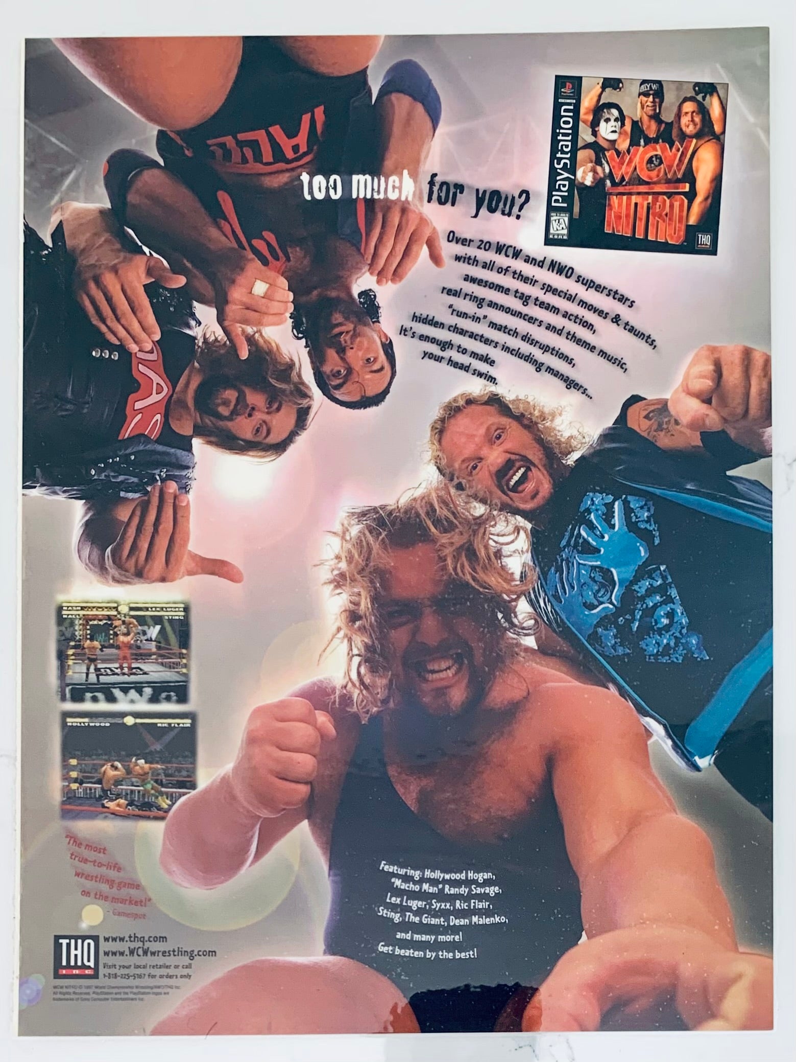 WCW Nitro - PlayStation - Original Vintage Advertisement - Print Ads ...