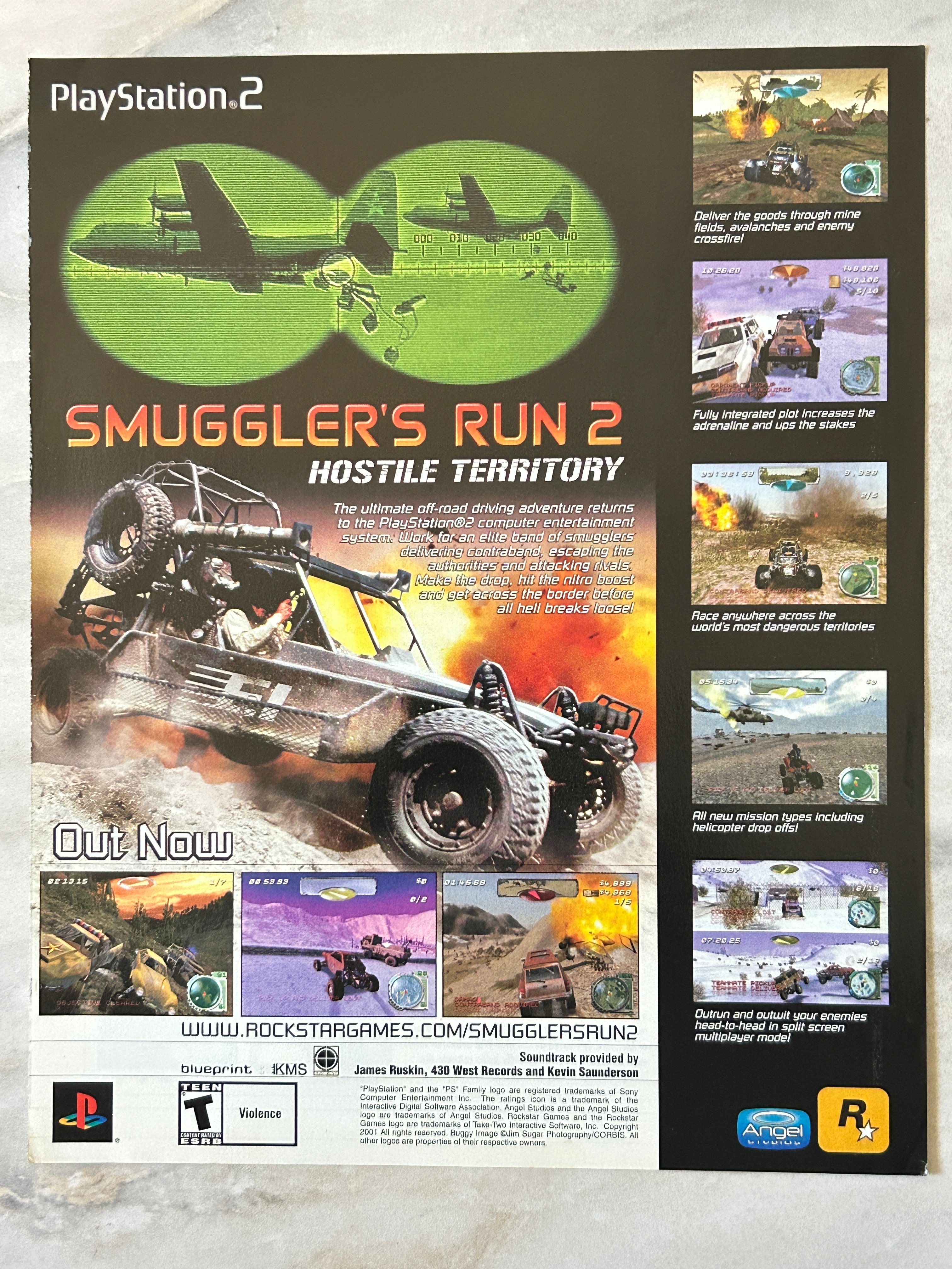 Smuggler's Run 2: Hostile Territory - PS2 - Print Ads - A4 Poster ...