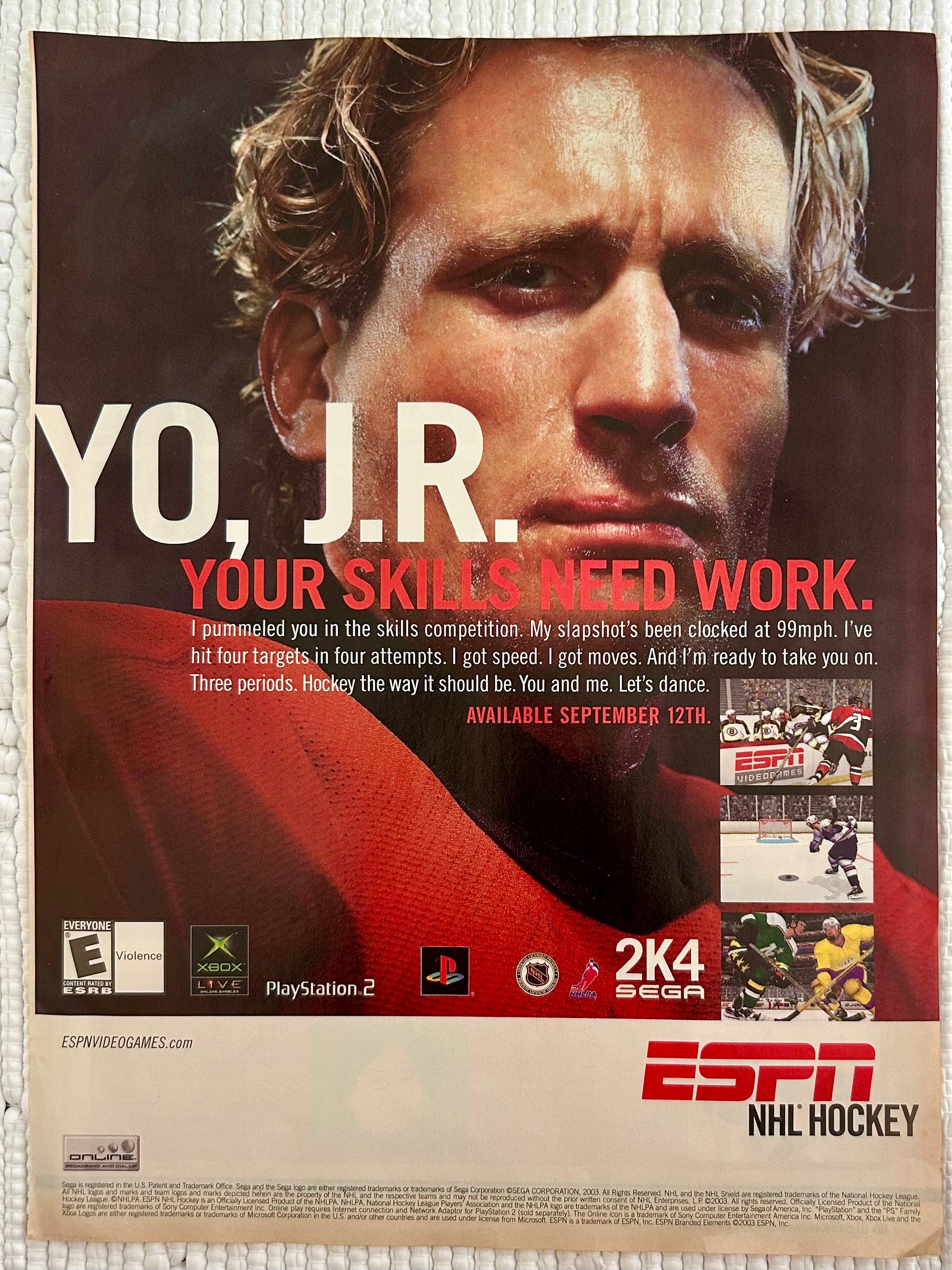 ESPN NHL Hockey 2K4 - PS2 Xbox - Original Vintage Advertisement - Prin ...