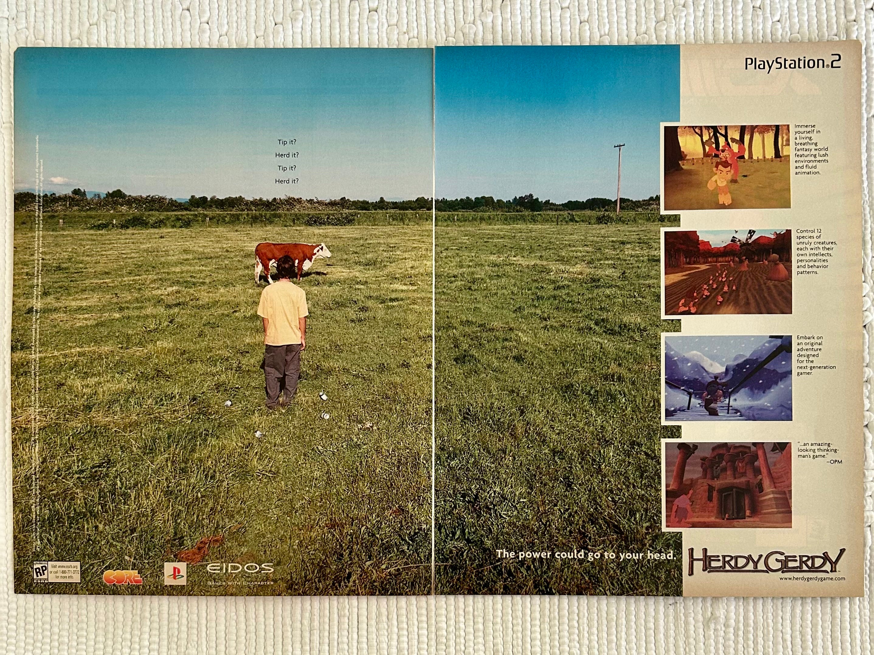Herdy Gerdy - PS2 - Original Vintage Advertisement - Print Ads - Lamin ...