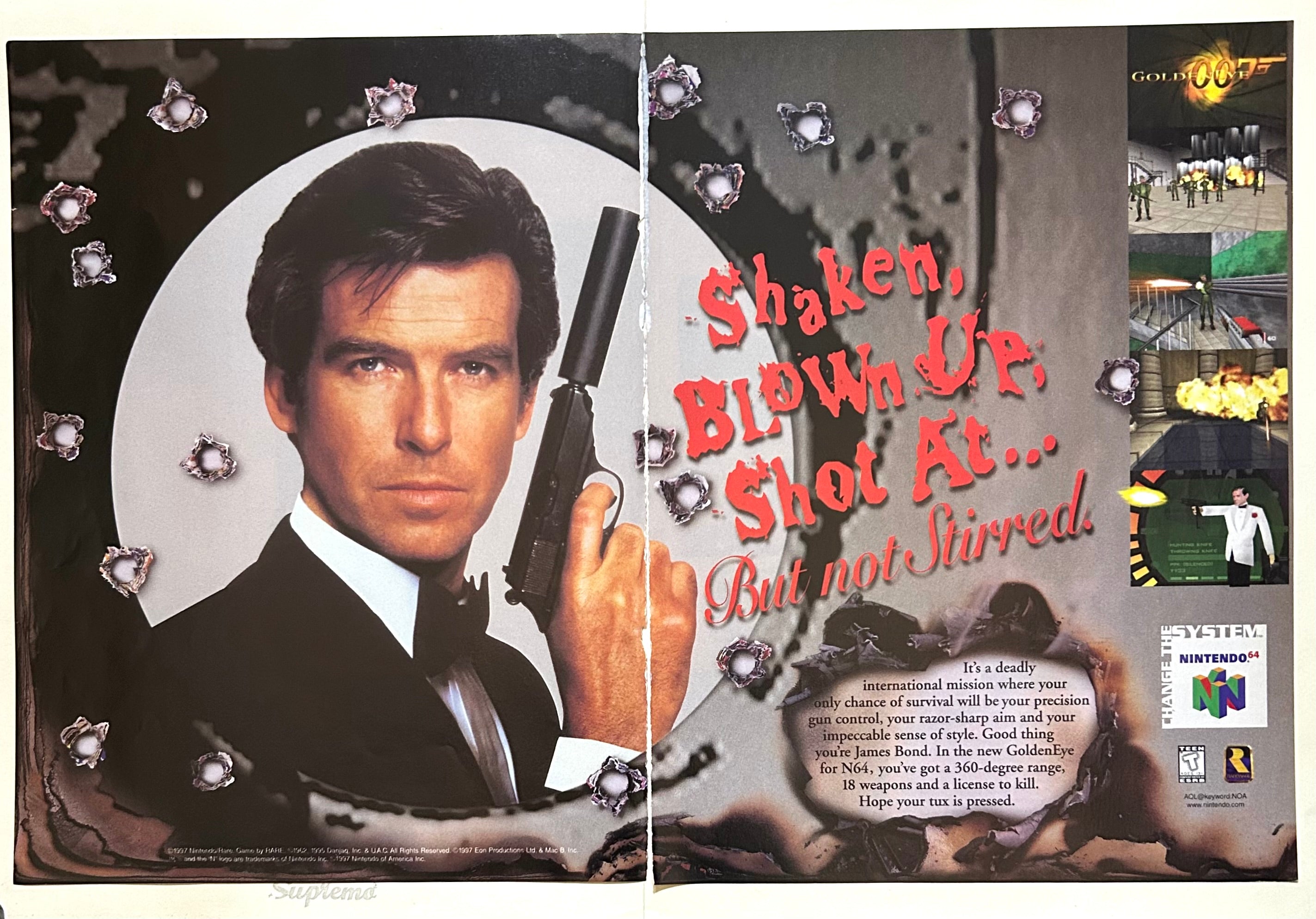 GoldenEye 007 - N64 - Original Vintage Advertisement - Print Ads - Lam ...