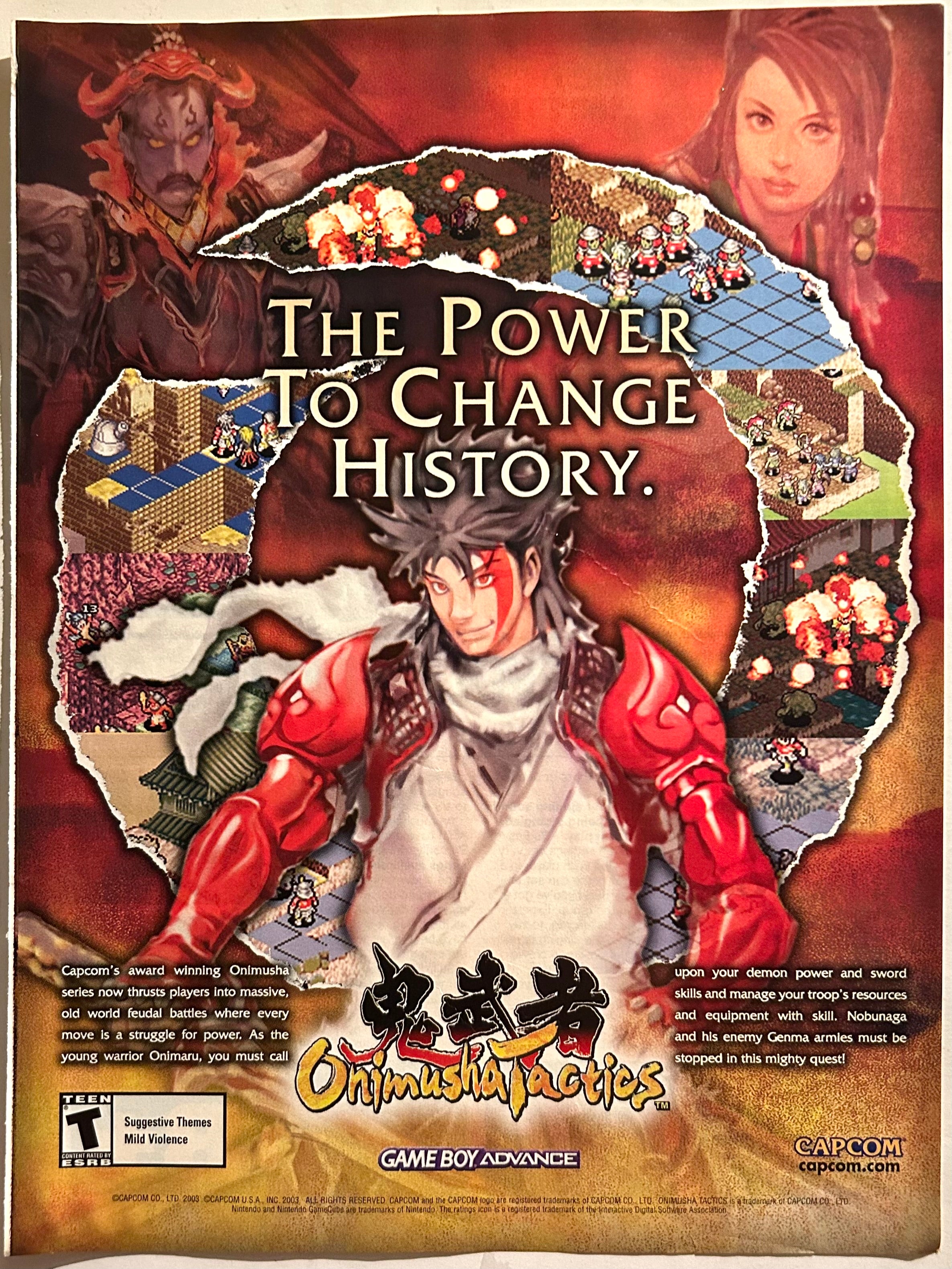 Onimusha Tactics - GBA - Original Vintage Advertisement - Print Ads ...