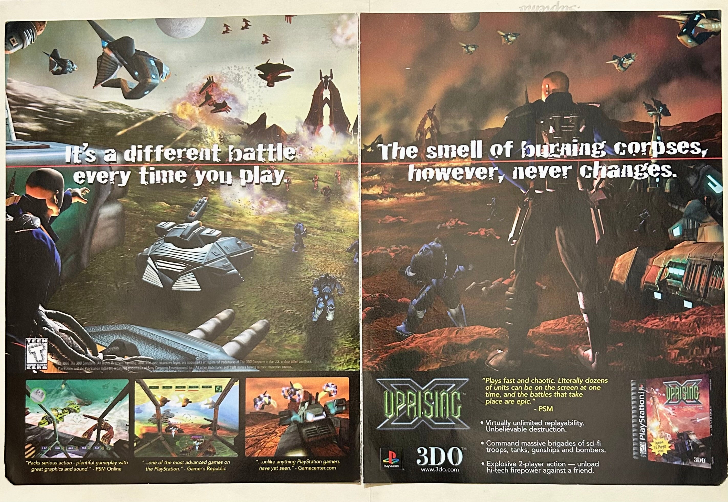 Uprising X - PlayStation - Original Vintage Advertisement - Print Ads ...