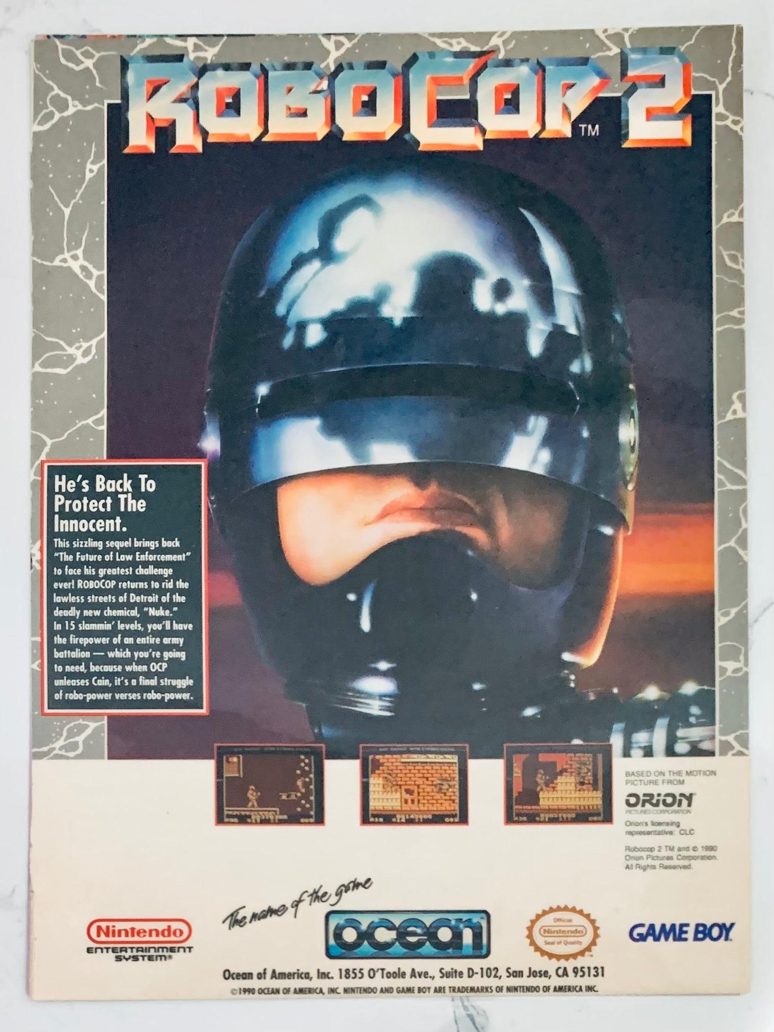 Robocop 2 - NES - Original Vintage Advertisement - Print Ads - Laminat ...