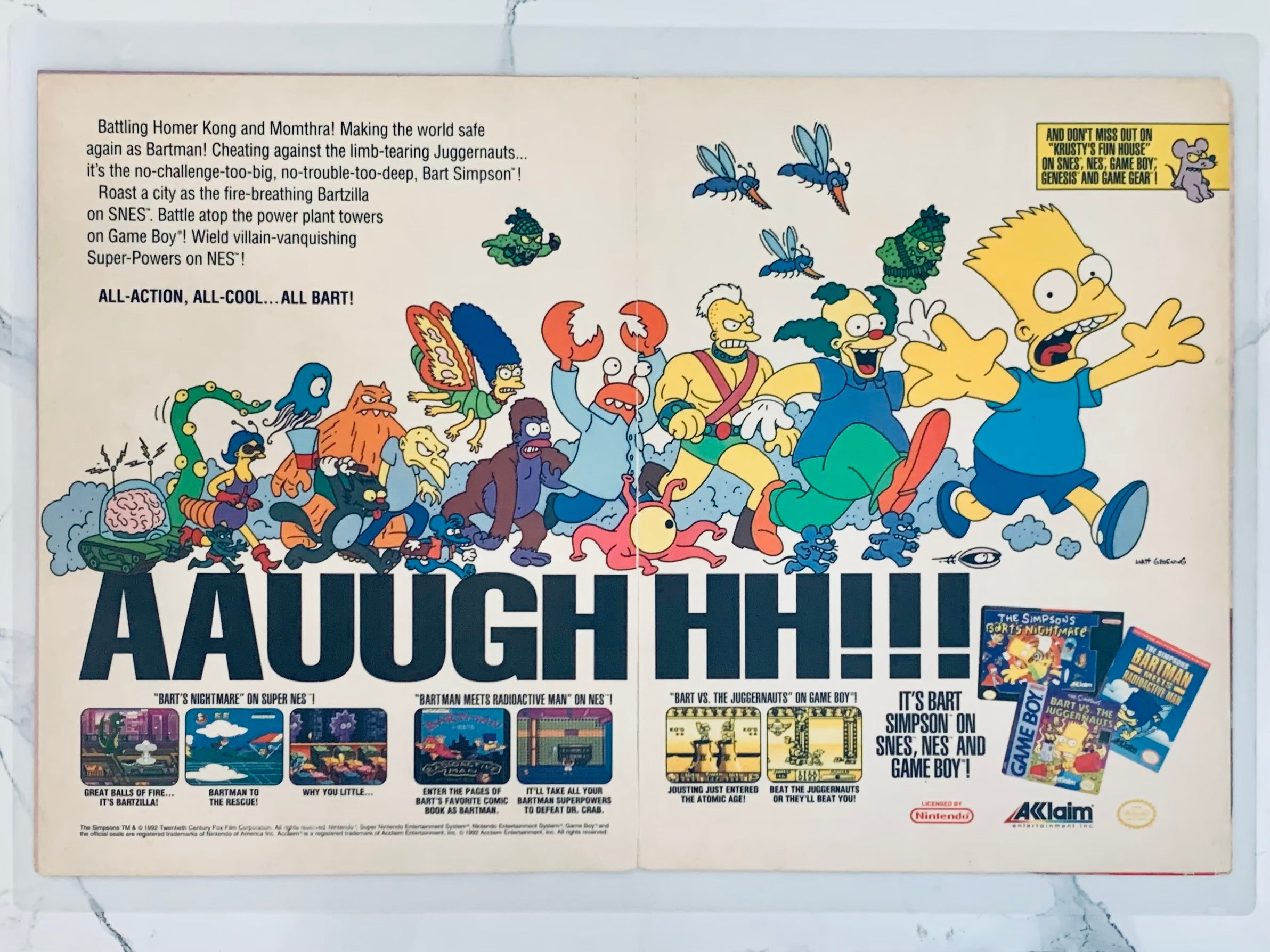 The Simpsons - NES/SNES/GB - Original Vintage Advertisement - Print Ad ...