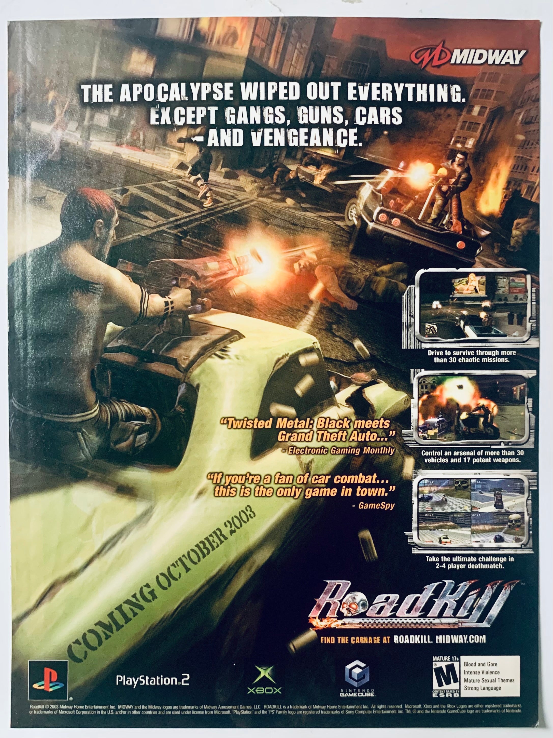 RoadKill - PS2 NGC Xbox - Original Vintage Advertisement - Print Ads ...