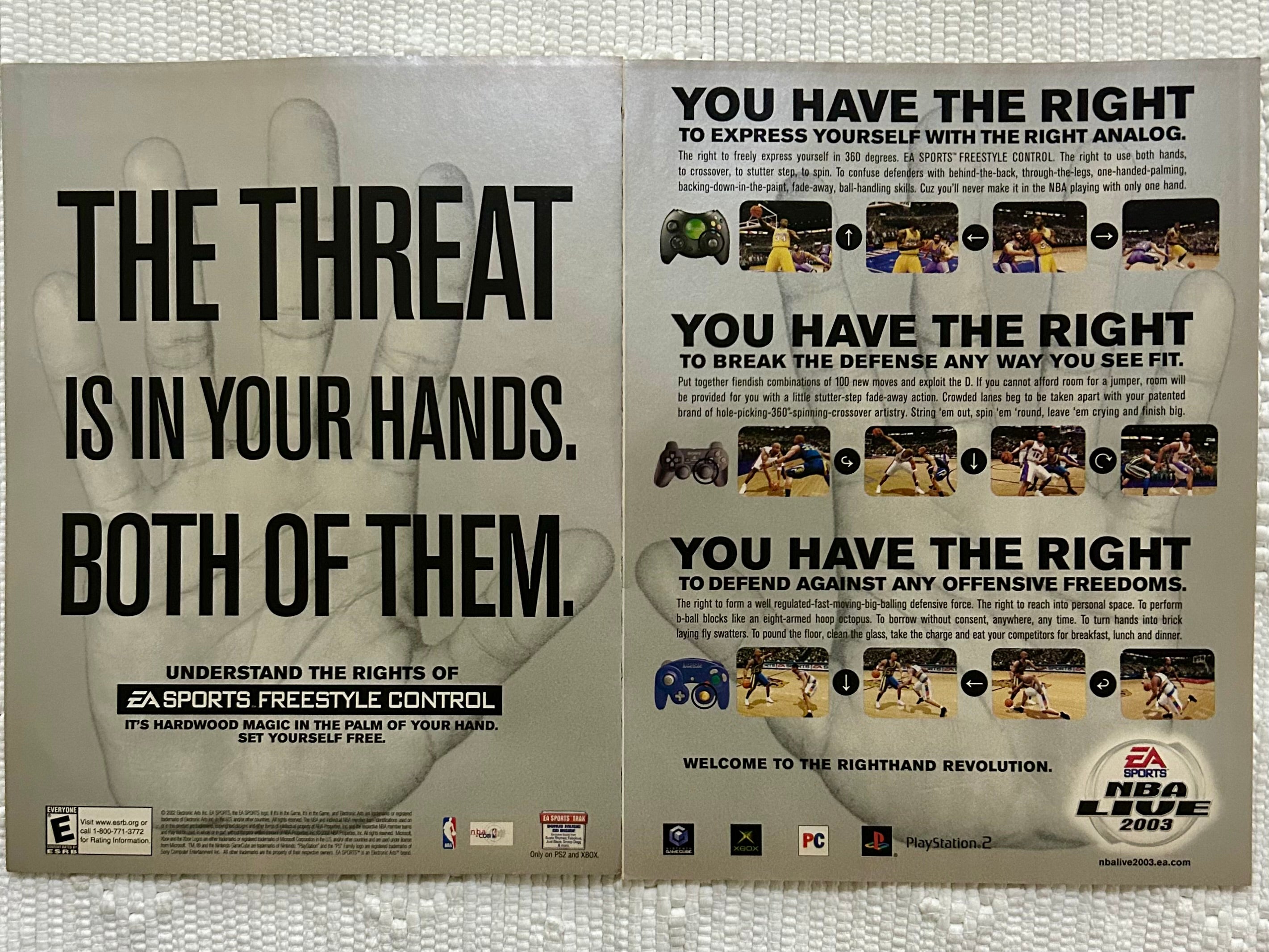 NBA Live 2003 - PS2 Xbox NGC PC - Original Vintage Advertisement - Pri ...