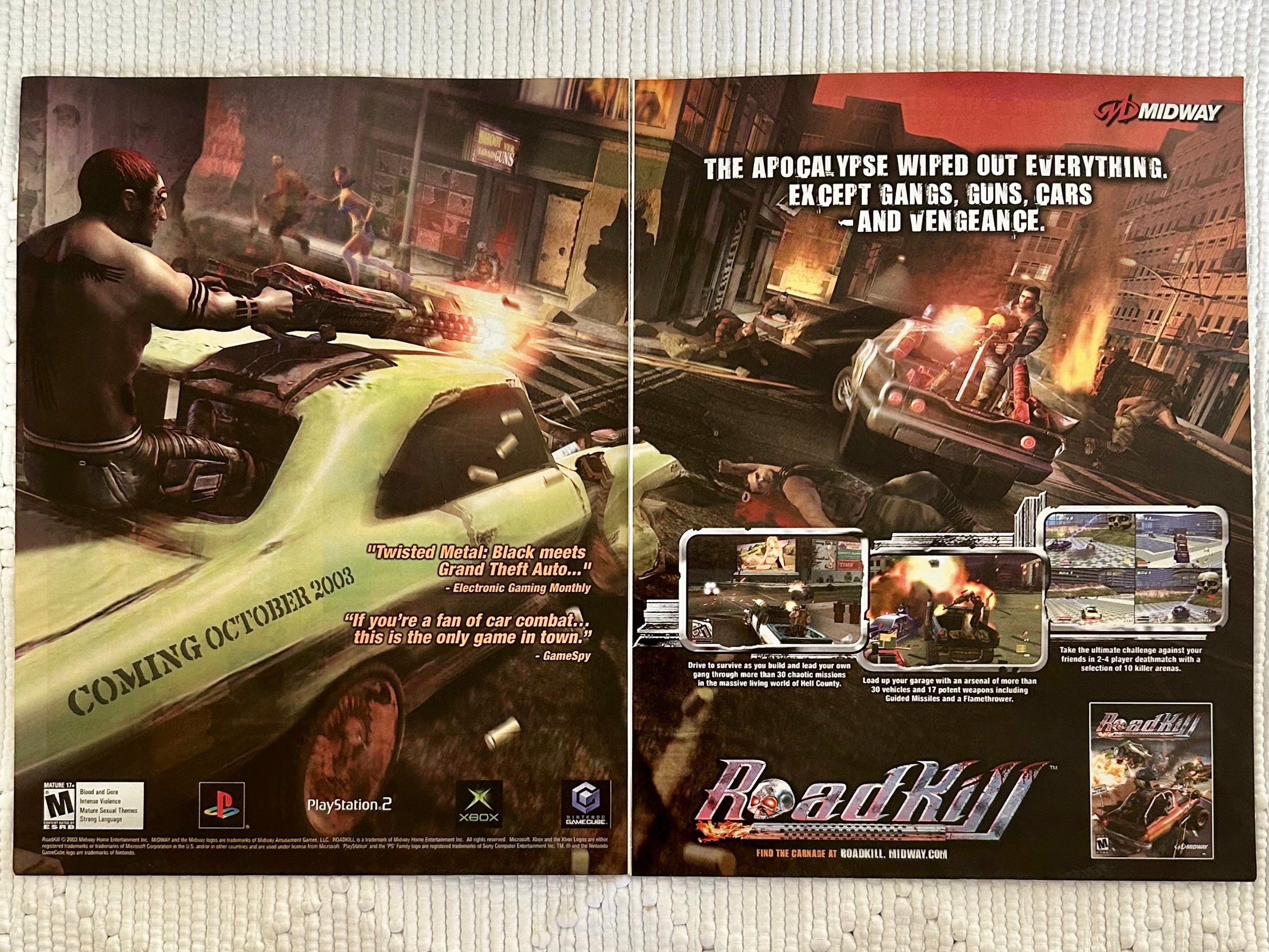 Roadkill - PS2 Xbox NGC - Original Vintage Advertisement - Print Ads ...