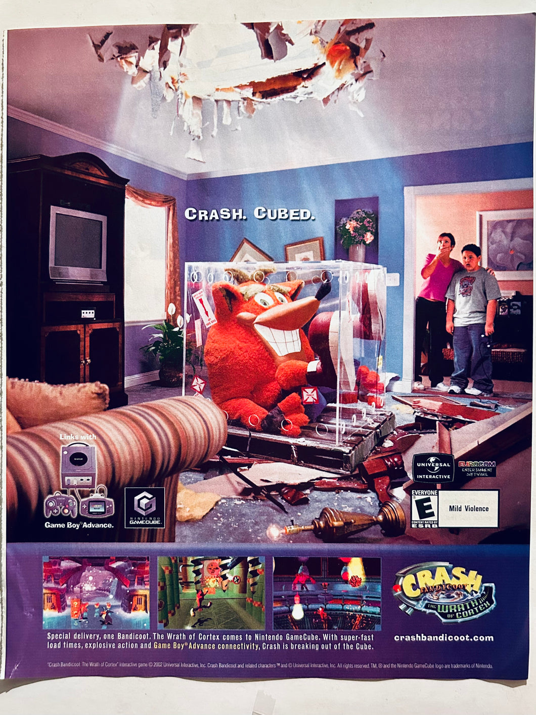 Crash Bandicoot: The Warth of Cortex - NGC - Original Vintage Advertis ...