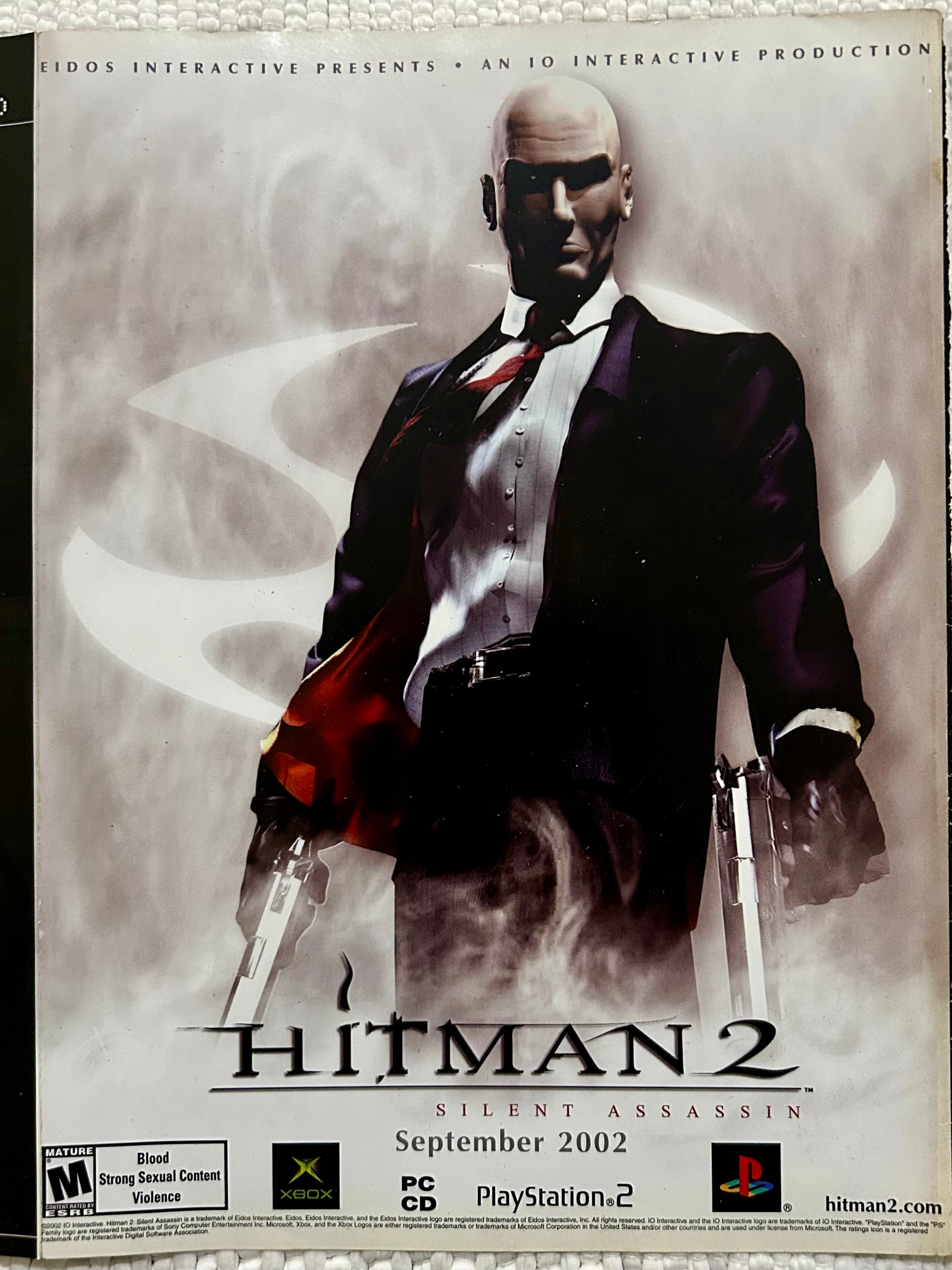 Hitman 2: Silent Assassin - PS2 Xbox PC - Original Vintage Advertiseme ...