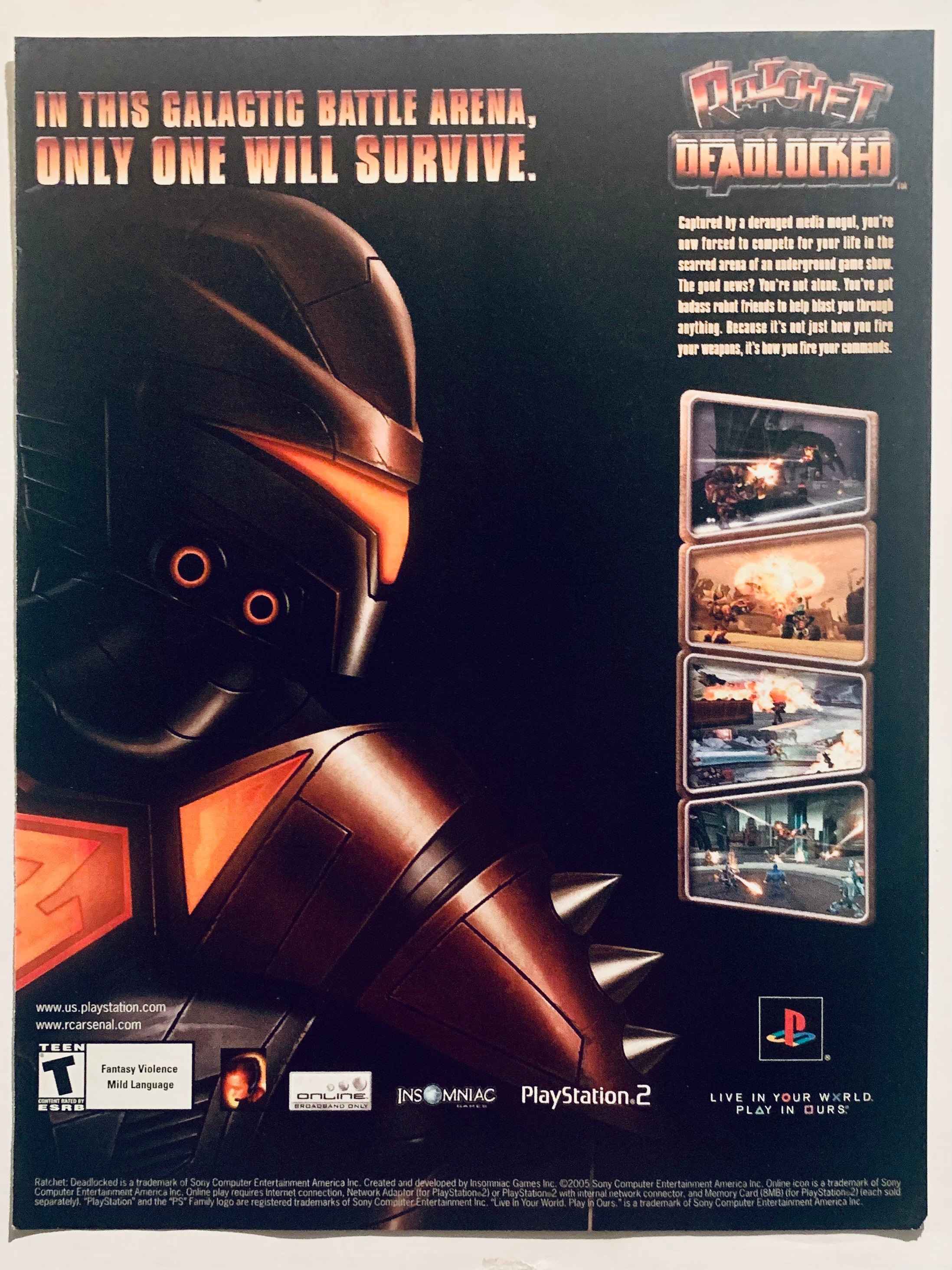 Ratched Dedlocked - PS2 - Original Vintage Advertisement - Print Ads ...