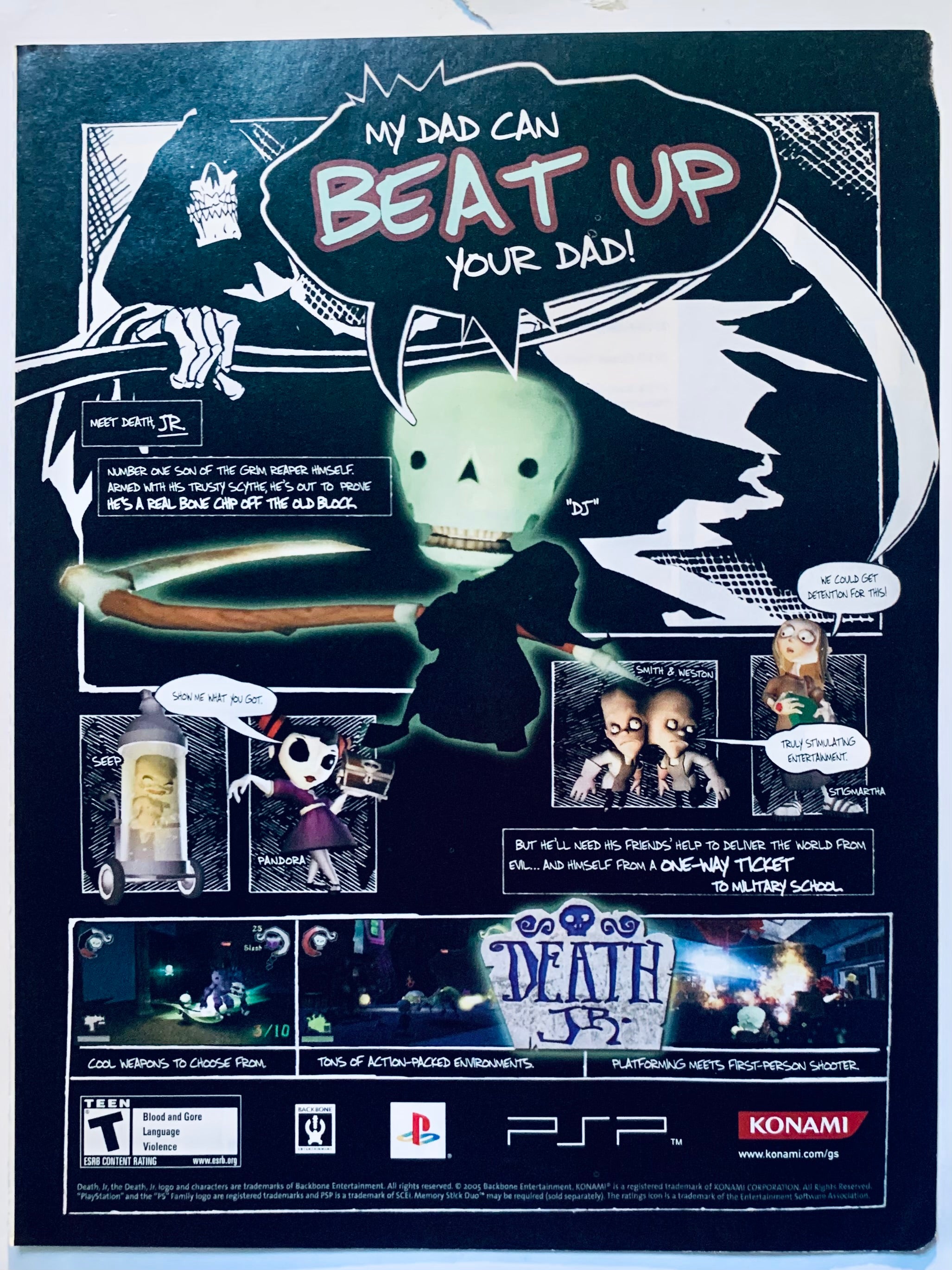 Death Jr. - PSP - Original Vintage Advertisement - Print Ads - Laminat ...