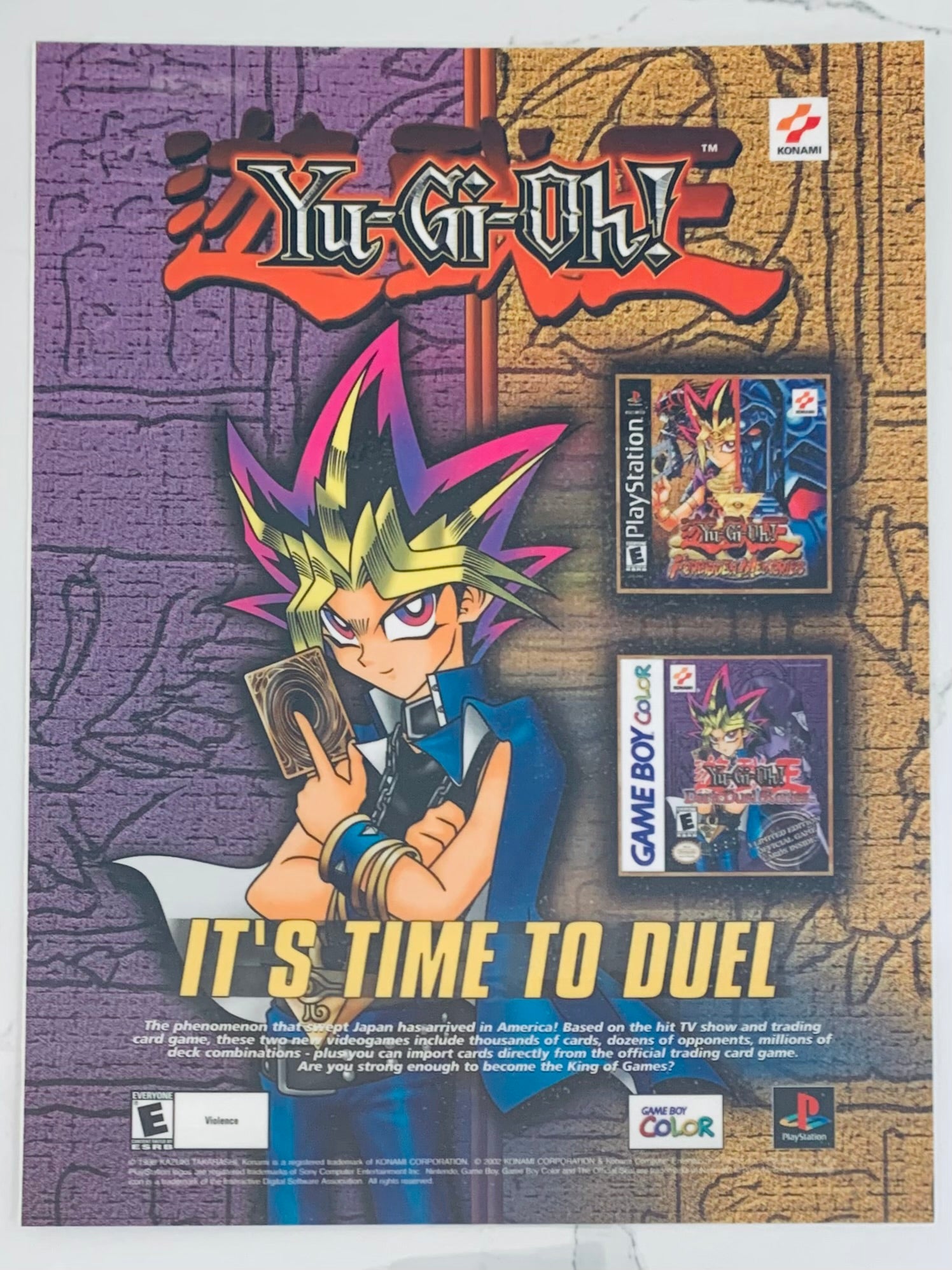Yu-Gi-Oh! - PlayStation GBC - Original Vintage Advertisement - Print A ...