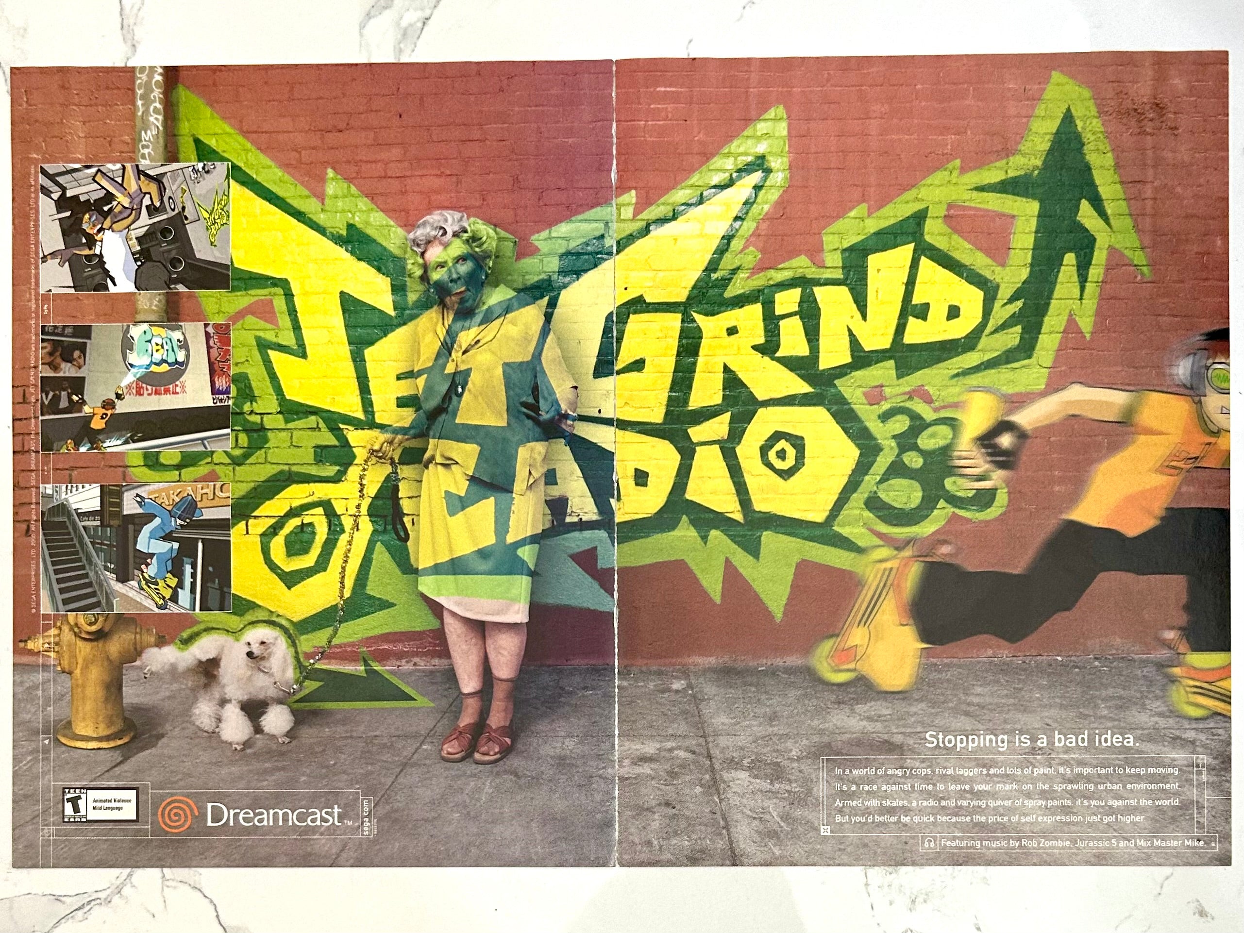 Jet Grind Radio - Dreamcast - Original Vintage Advertisement - Print A ...