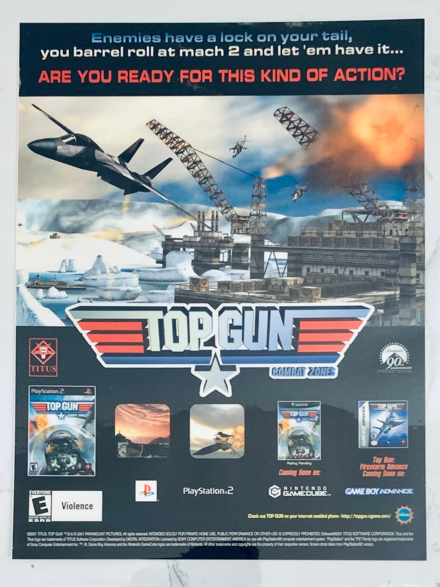 Top Gun: Combat Zones - PS2 NGC GBA - Original Vintage Advertisement ...