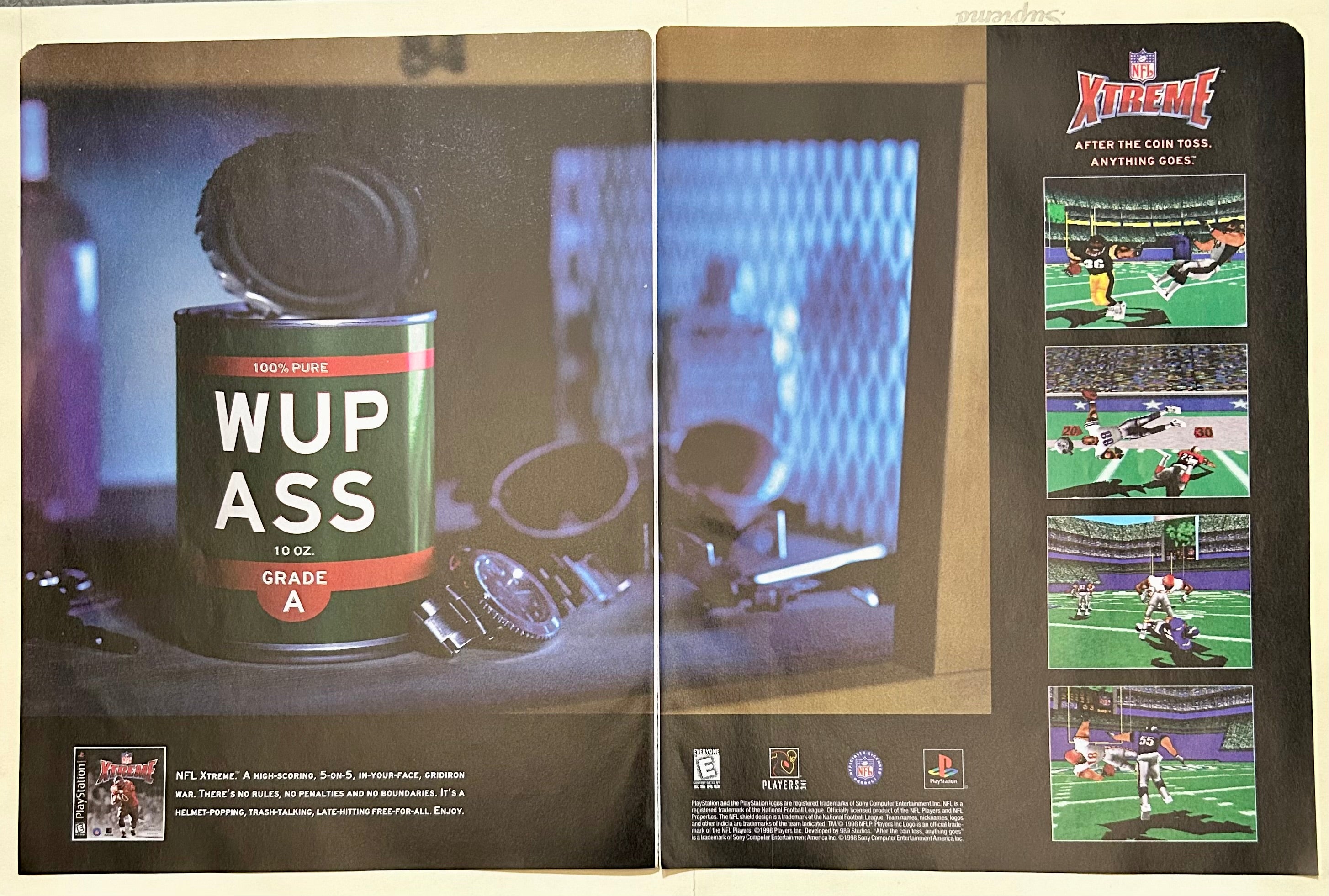 NFL Xtreme - PlayStation - Original Vintage Advertisement - Print Ads ...