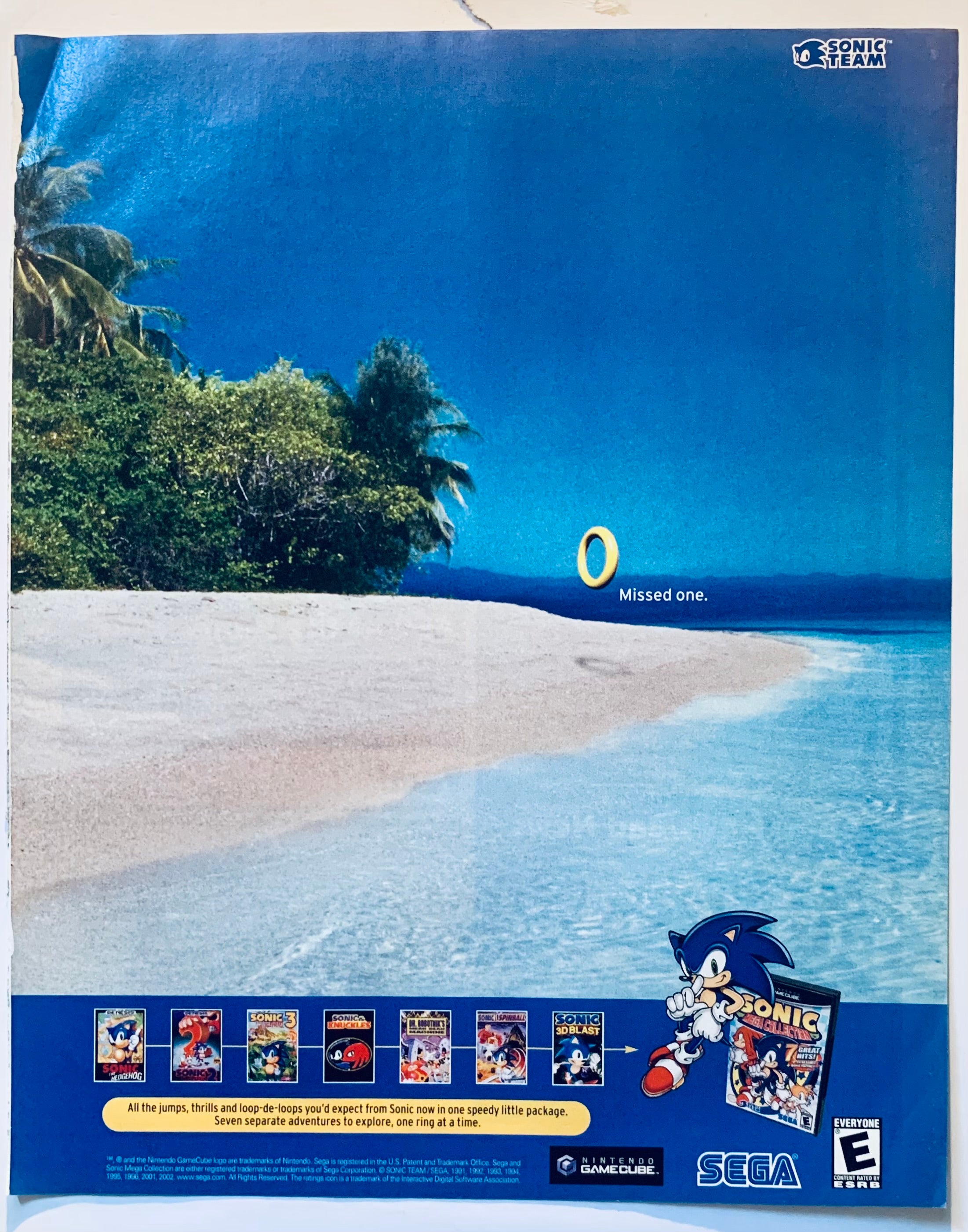 Sonic Mega Collection - NGC - Original Vintage Advertisement - Print A ...