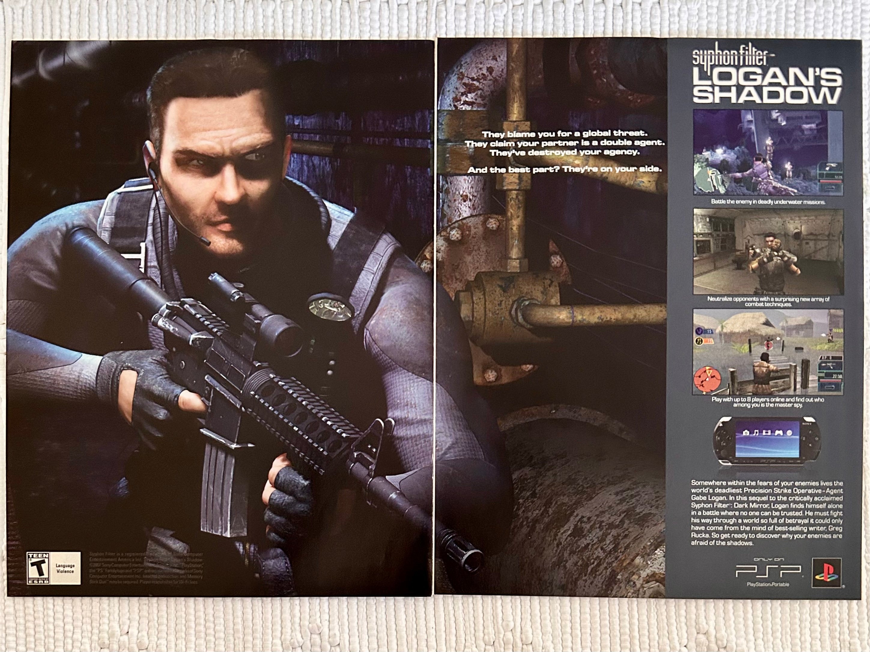 Syphon Filter: Logan’s Shadow - PSP - Original Vintage Advertisement ...