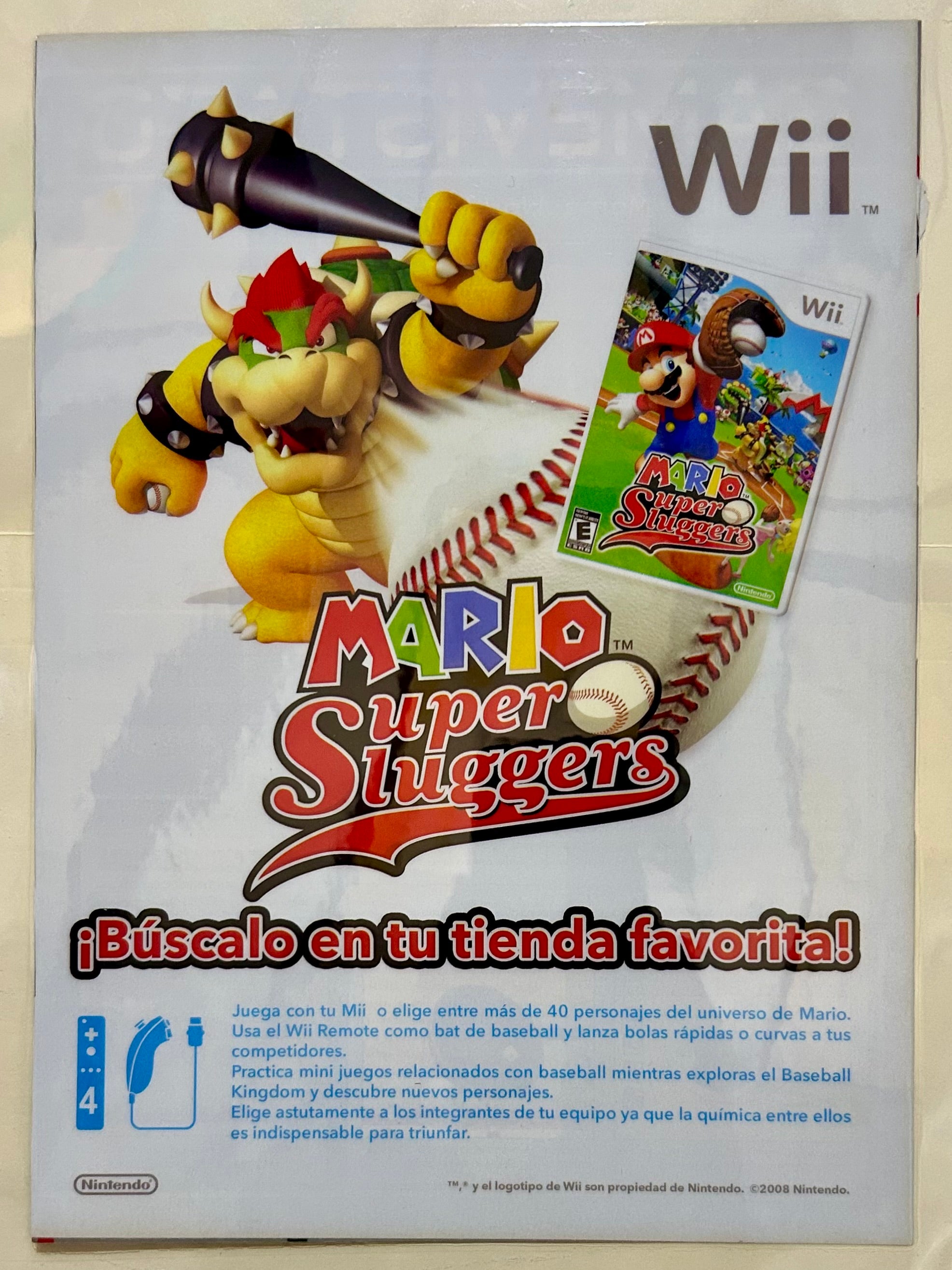 Mario Super Sluggers - Nintendo Wii - Print Ads - A4 Poster – Cuchiwaii