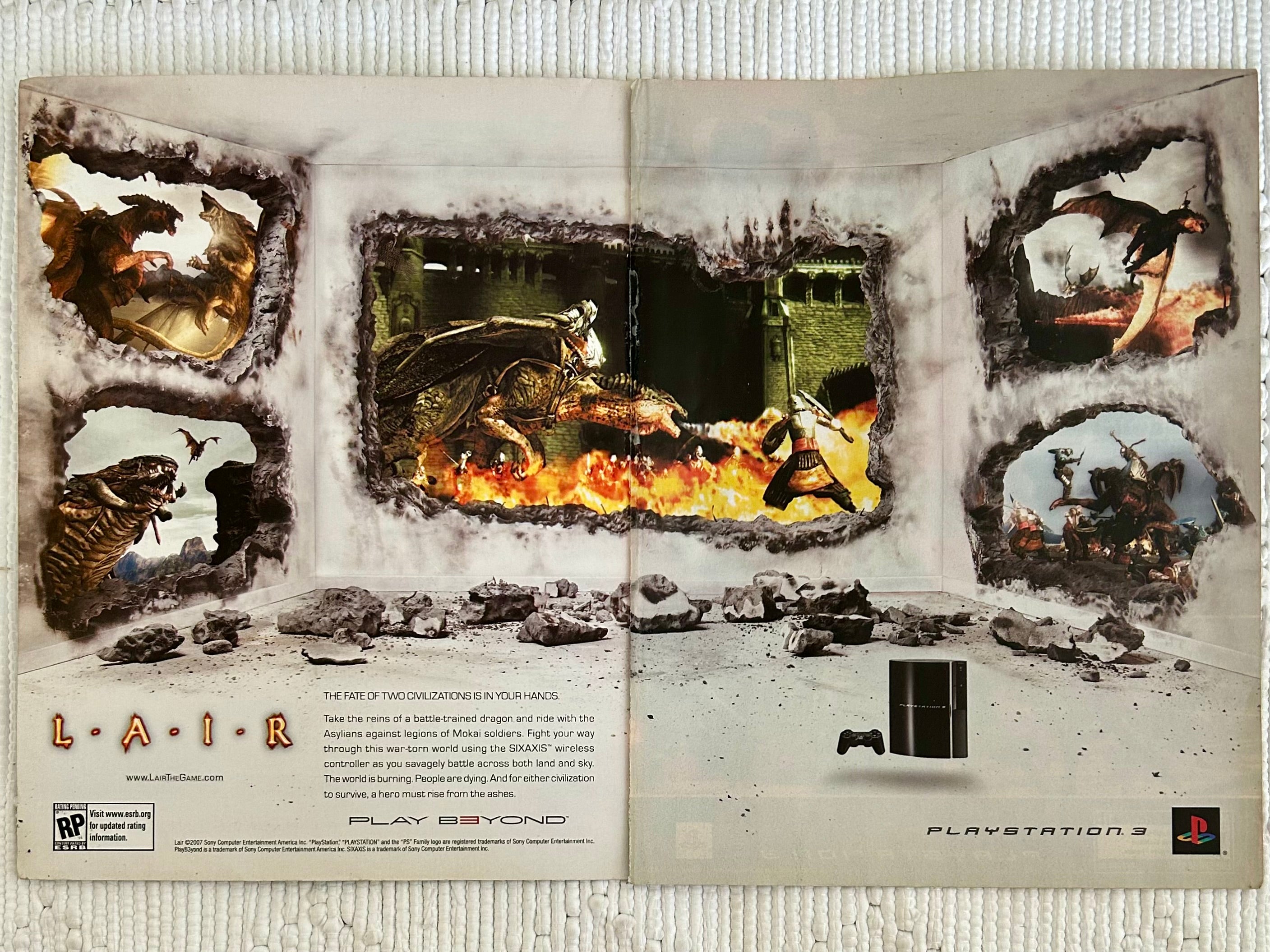 Lair - PS3 - Original Vintage Advertisement - Print Ads - Laminated A3 ...