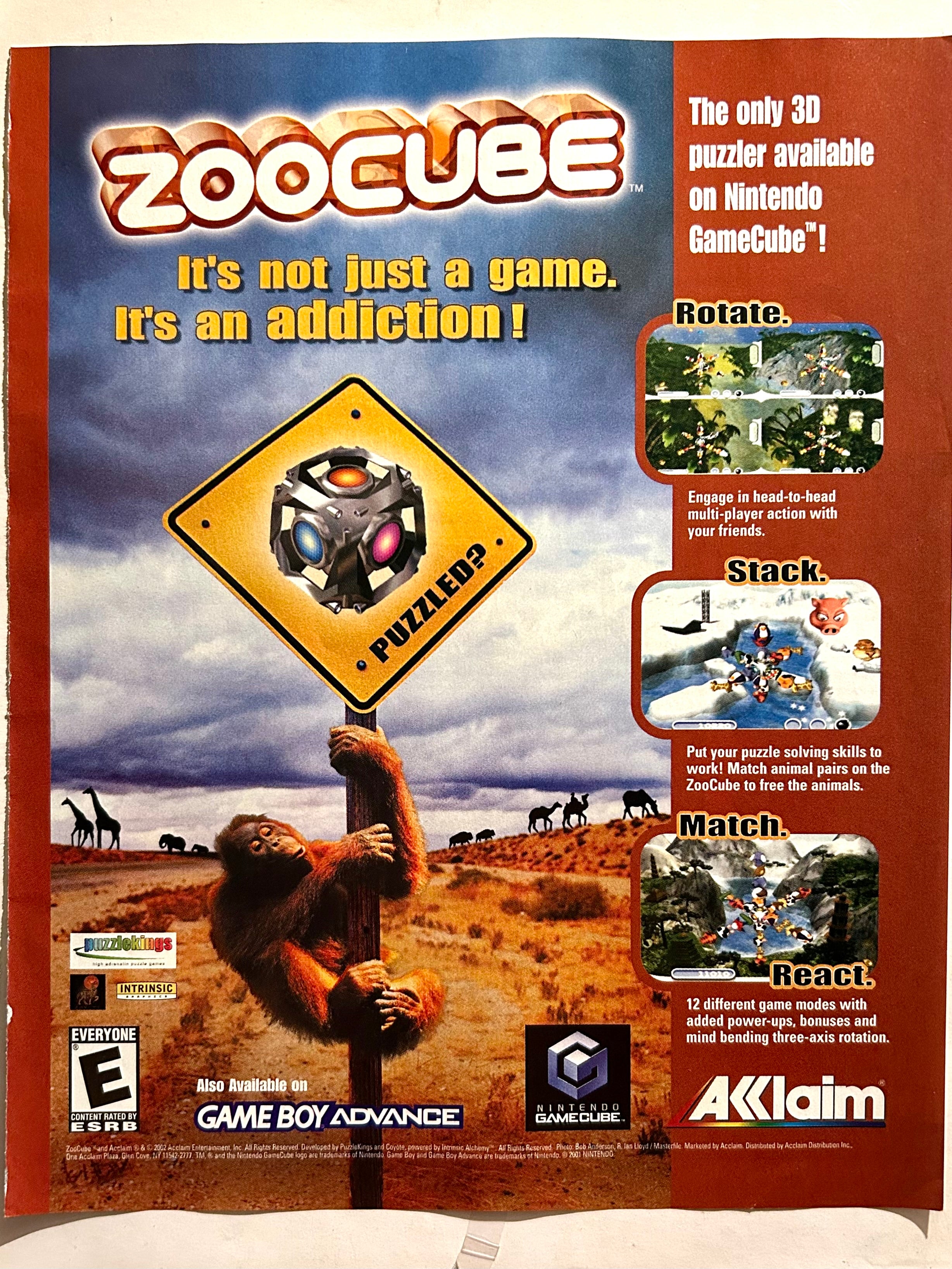 Zoocube - NGC GBA - Original Vintage Advertisement - Print Ads - Lamin ...