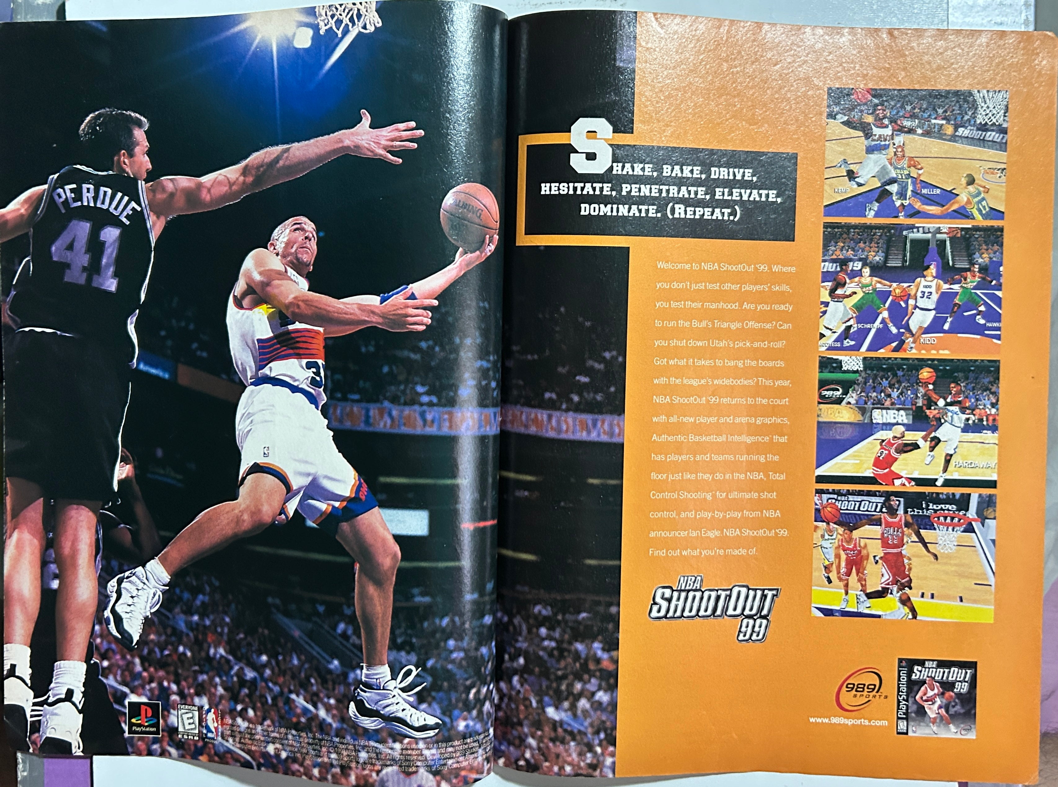 NBA ShootOut 99 - PlayStation - Print Ads - A3 Poster – Cuchiwaii